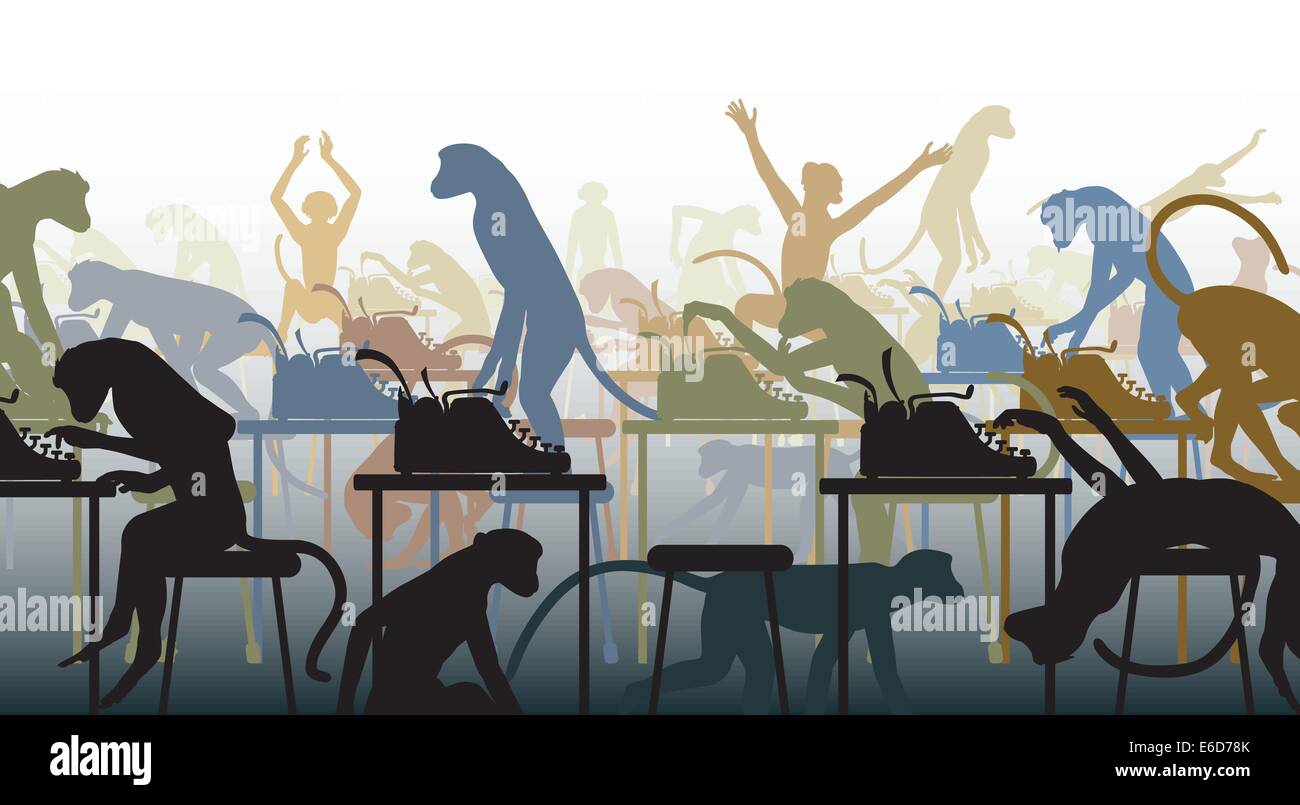 Monkeys typing hi-res stock photography and images - Alamy