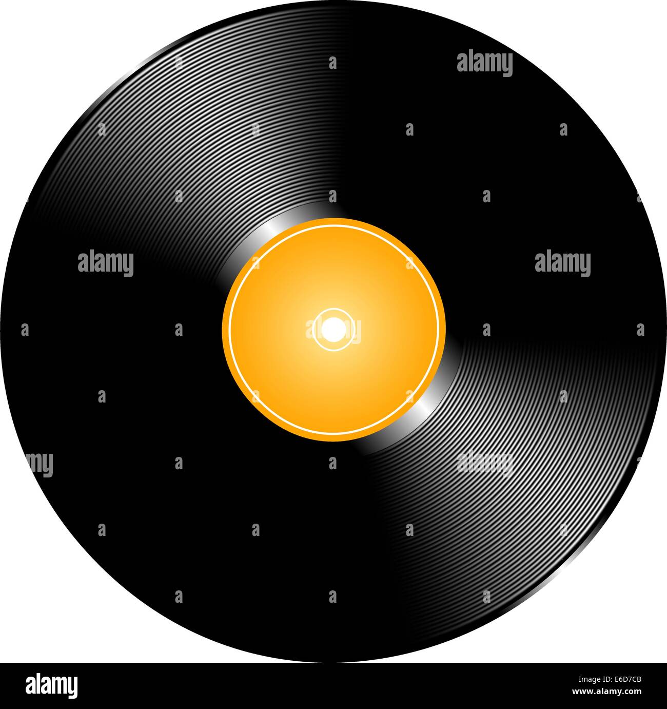 Editable vector illustration of a vinyl record made using gradient ...