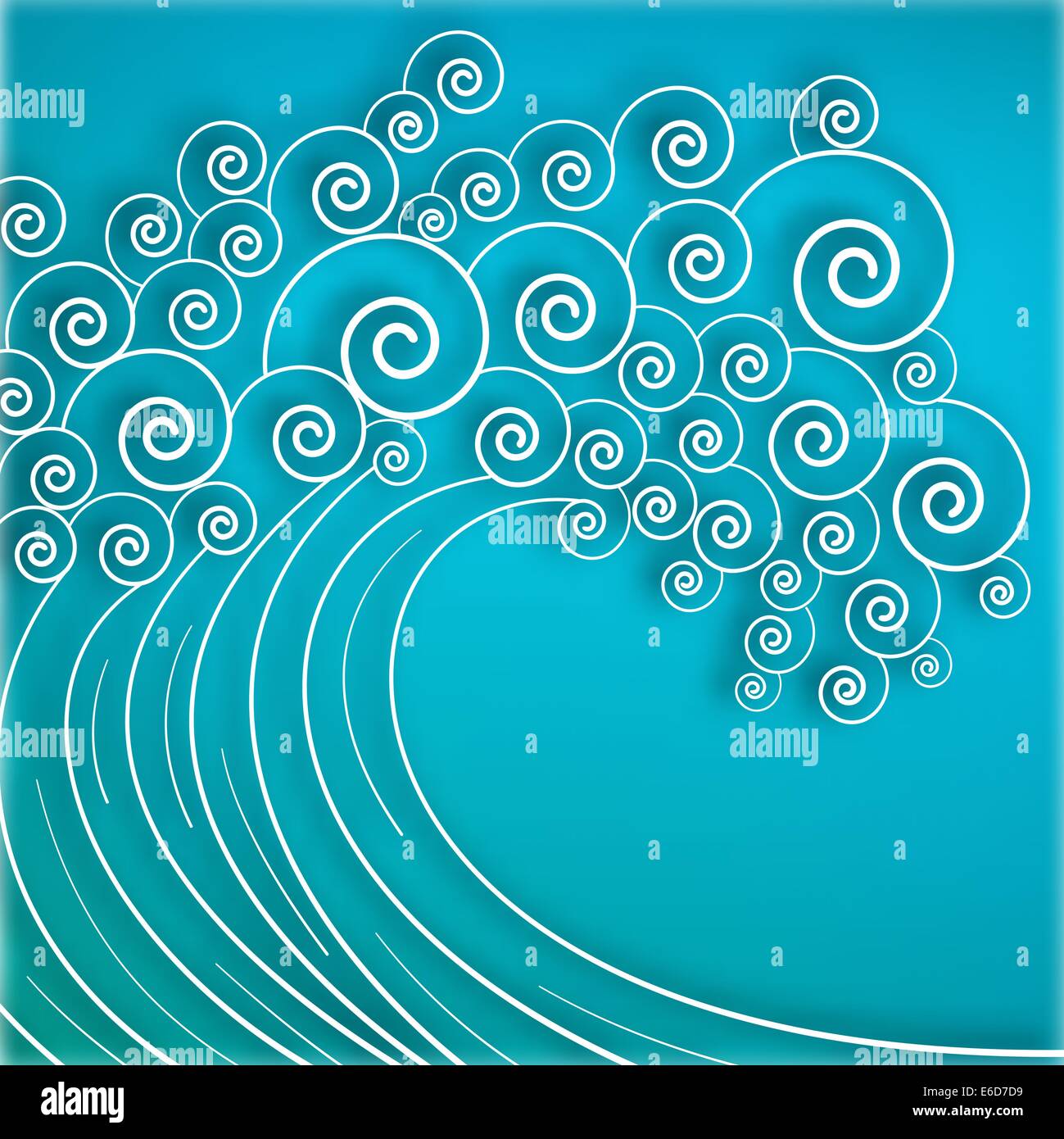 Abstract editable vector design of a breaking wave with background made ...