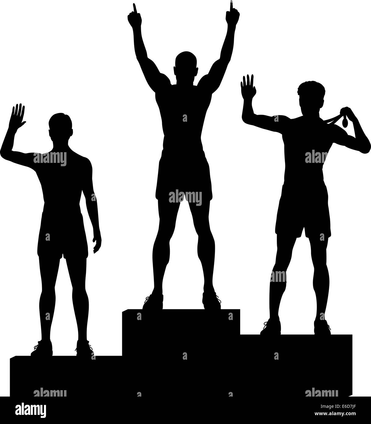 Award ceremony athlete podium Black and White Stock Photos & Images - Alamy