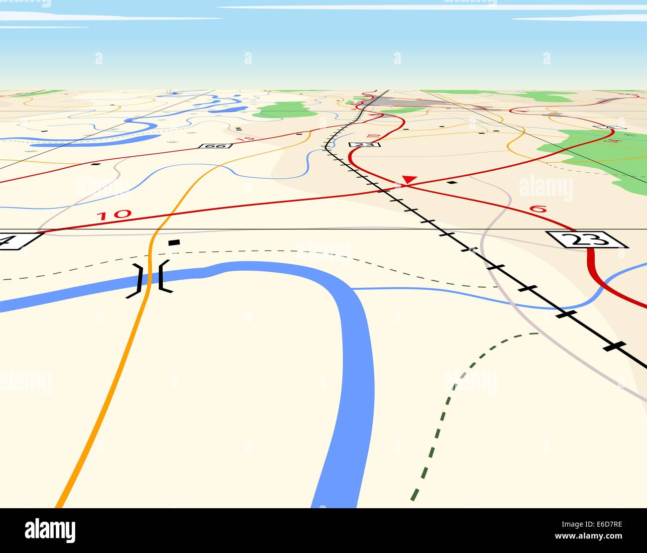 Editable vector illustration of a generic roadmap without names Stock ...