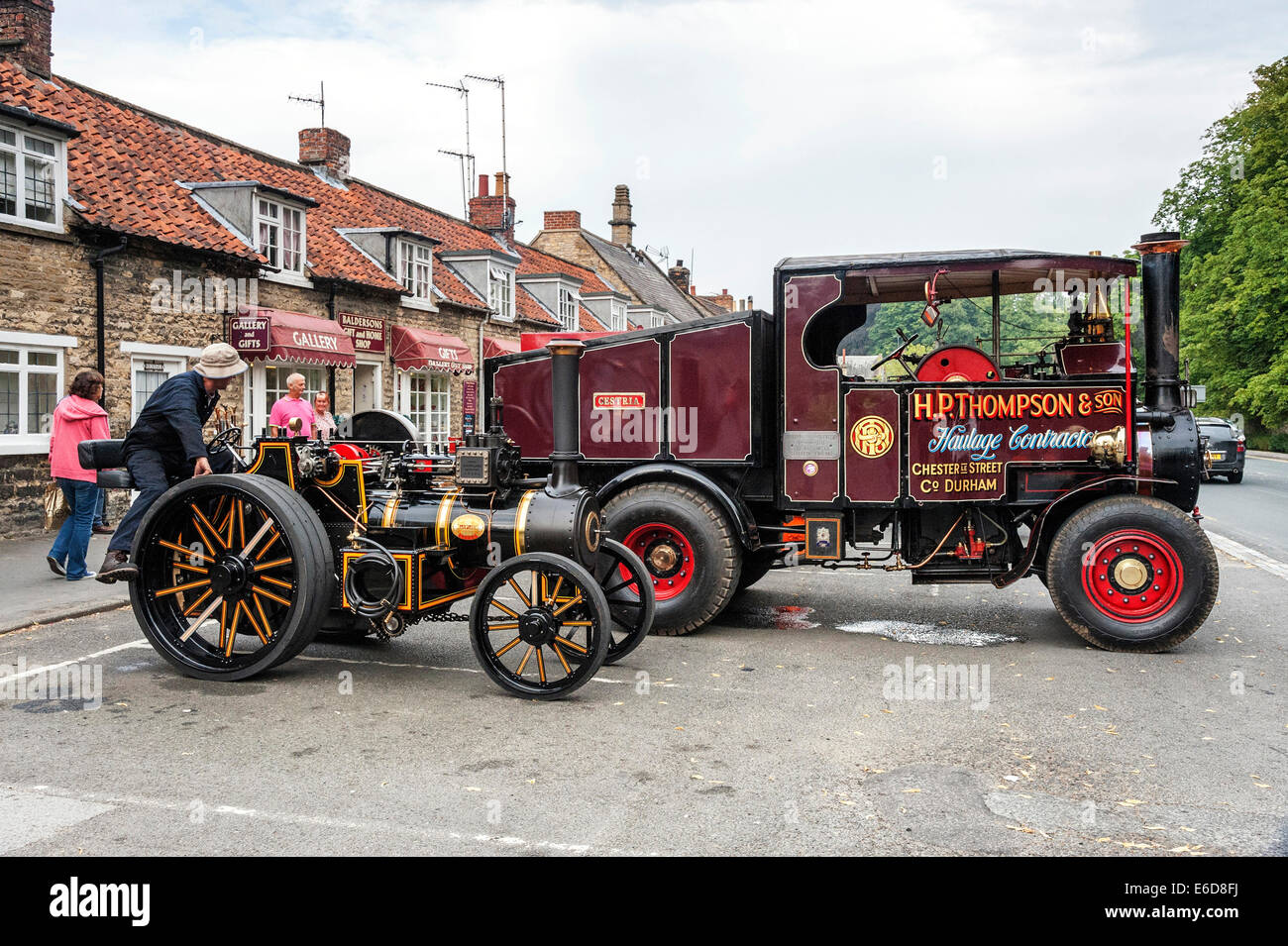Steam vehicles in Thorton le Dale village during the Pickering traction ...