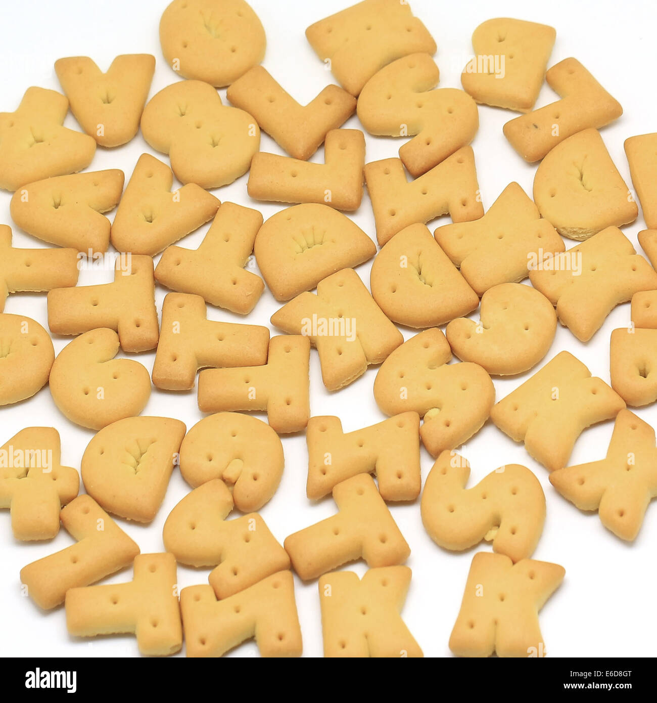 alphabet biscuit isolated on white background Stock Photo - Alamy