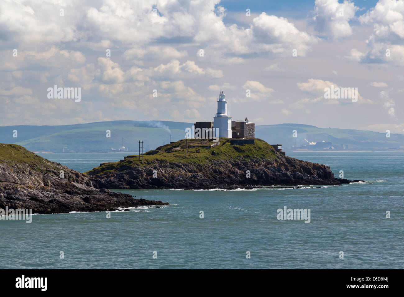 Mumbles Mumbles Lighthouse Swansea Bay Stock Photos & Mumbles Mumbles ...