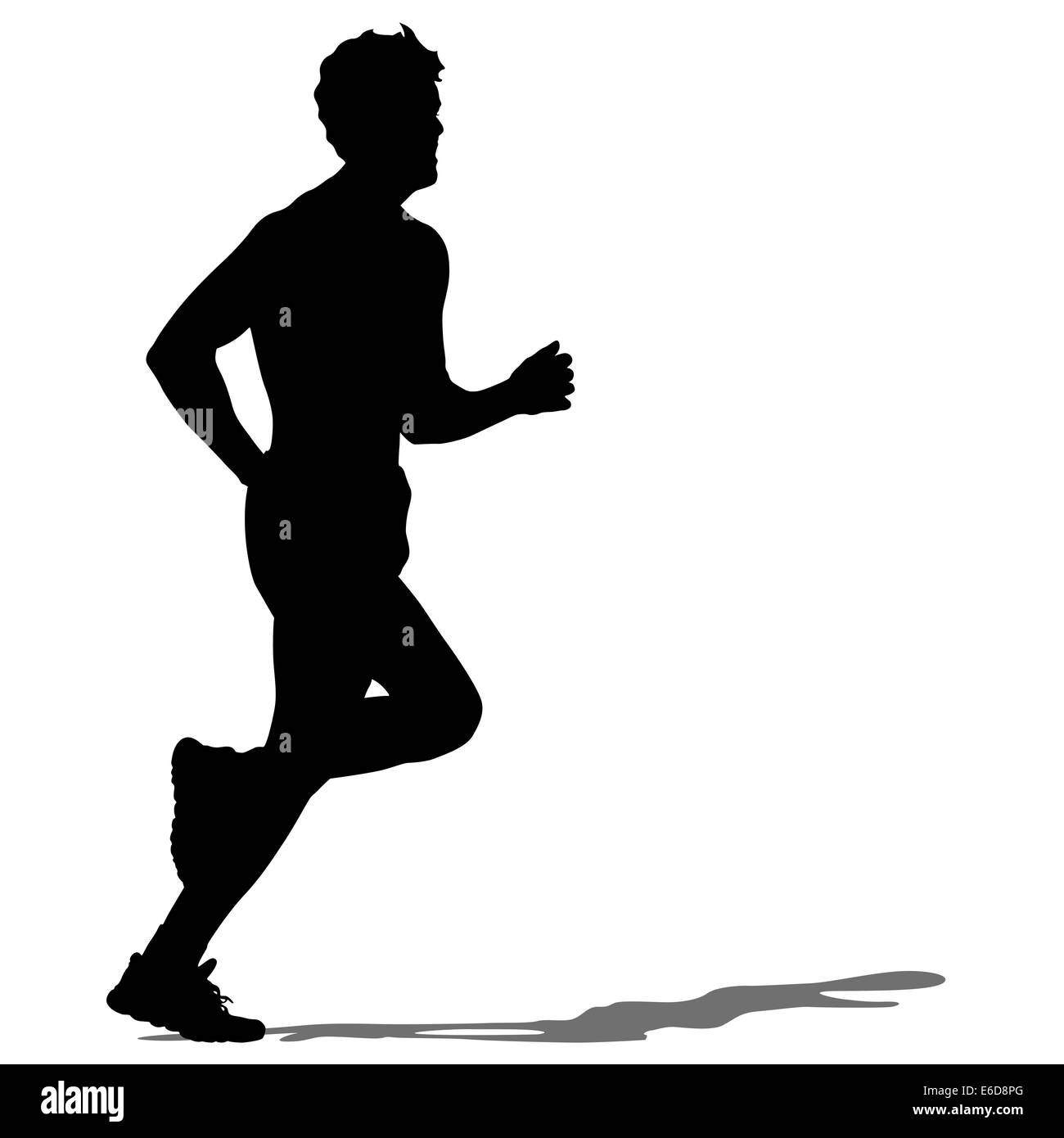 Running silhouettes. illustration Stock Photo - Alamy