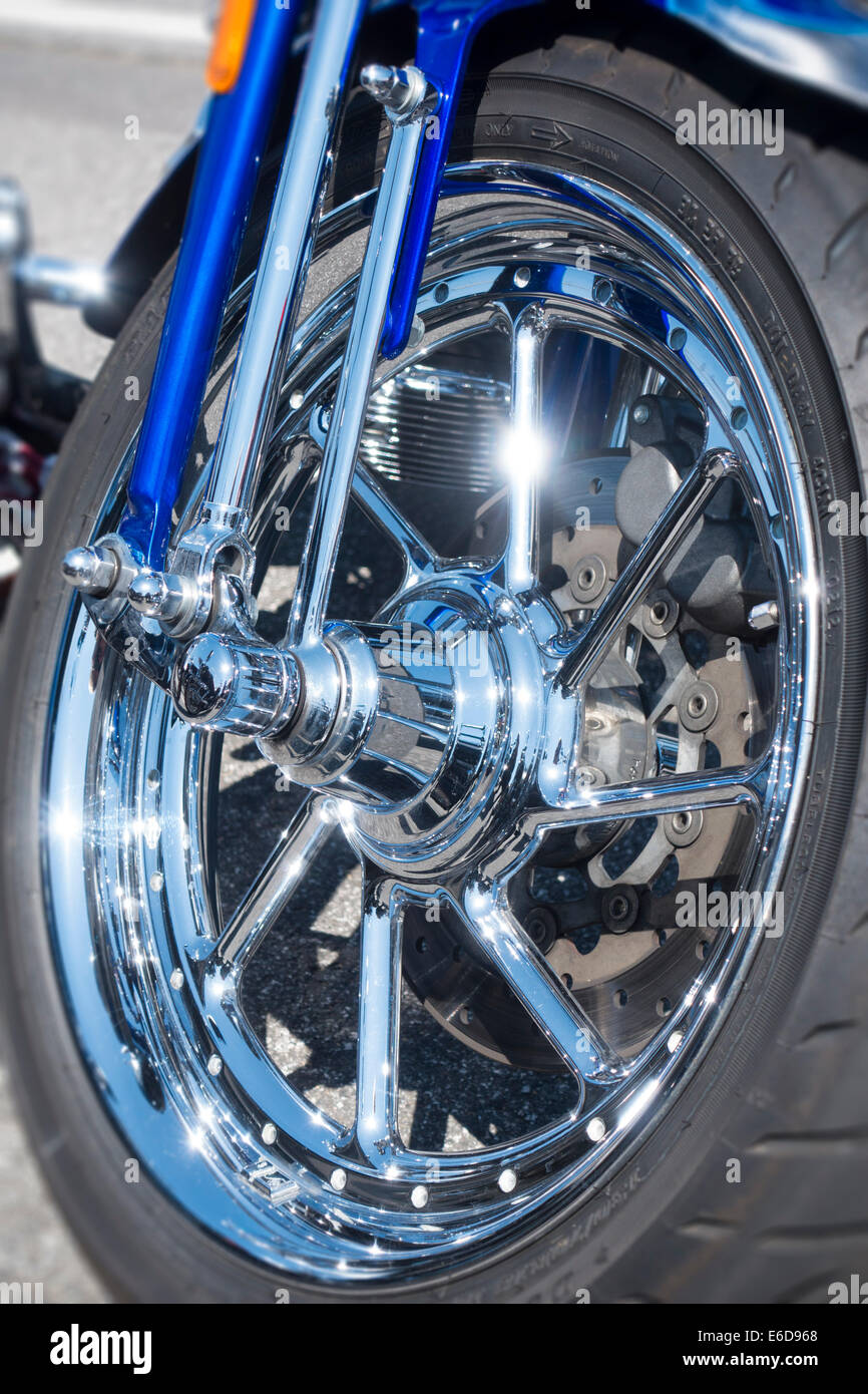 Front wheel of a Harley Davidson Stock Photo - Alamy
