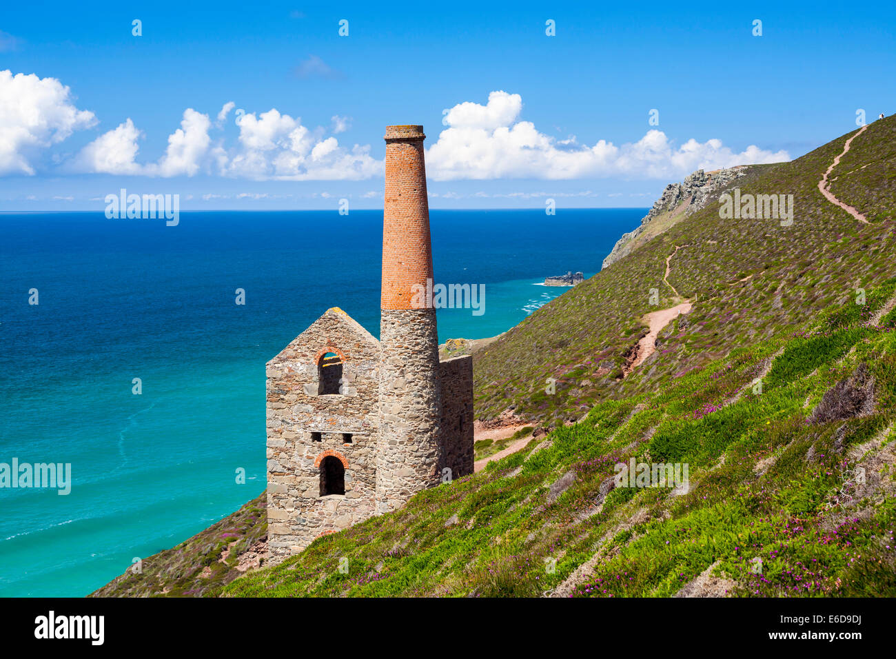 The historic Towanroath Engine House at Wheal Coates a former Tin Mine ...