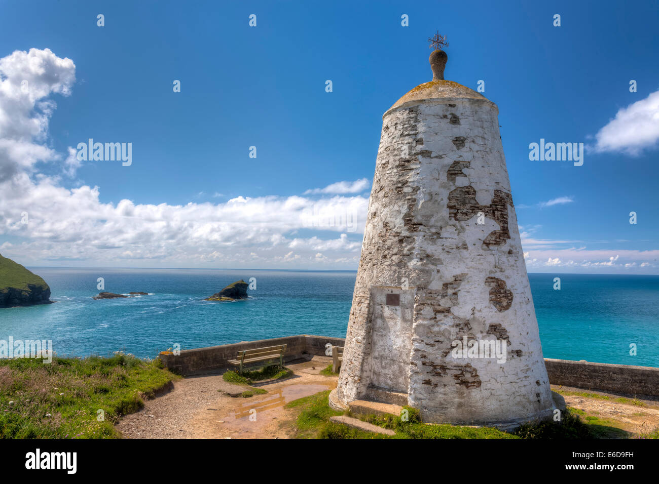 The pepperpot daymark on Lighthouse Hill Portreath Cornwall. Once used ...
