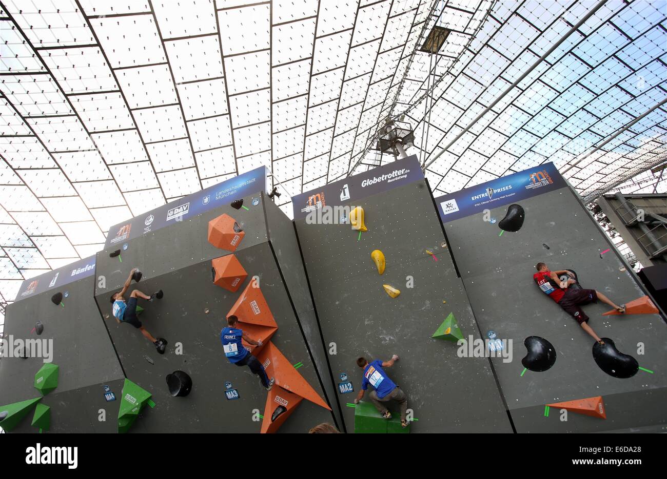 Munich, Germany. 21st Aug, 2014. Athletes from various countries during ...
