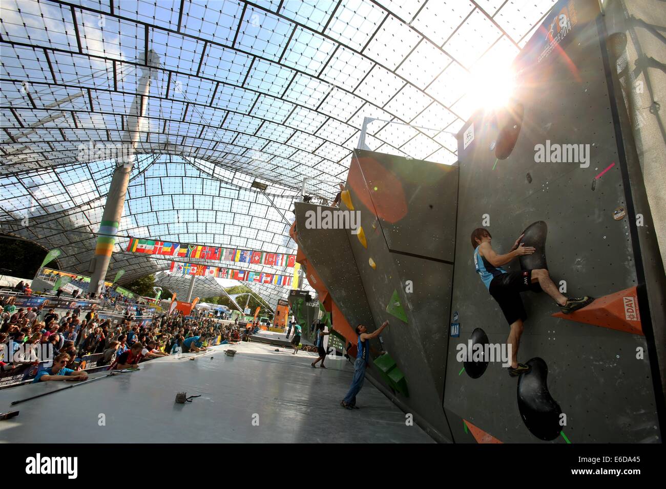 Munich, Germany. 21st Aug, 2014. Athletes from various countries during ...