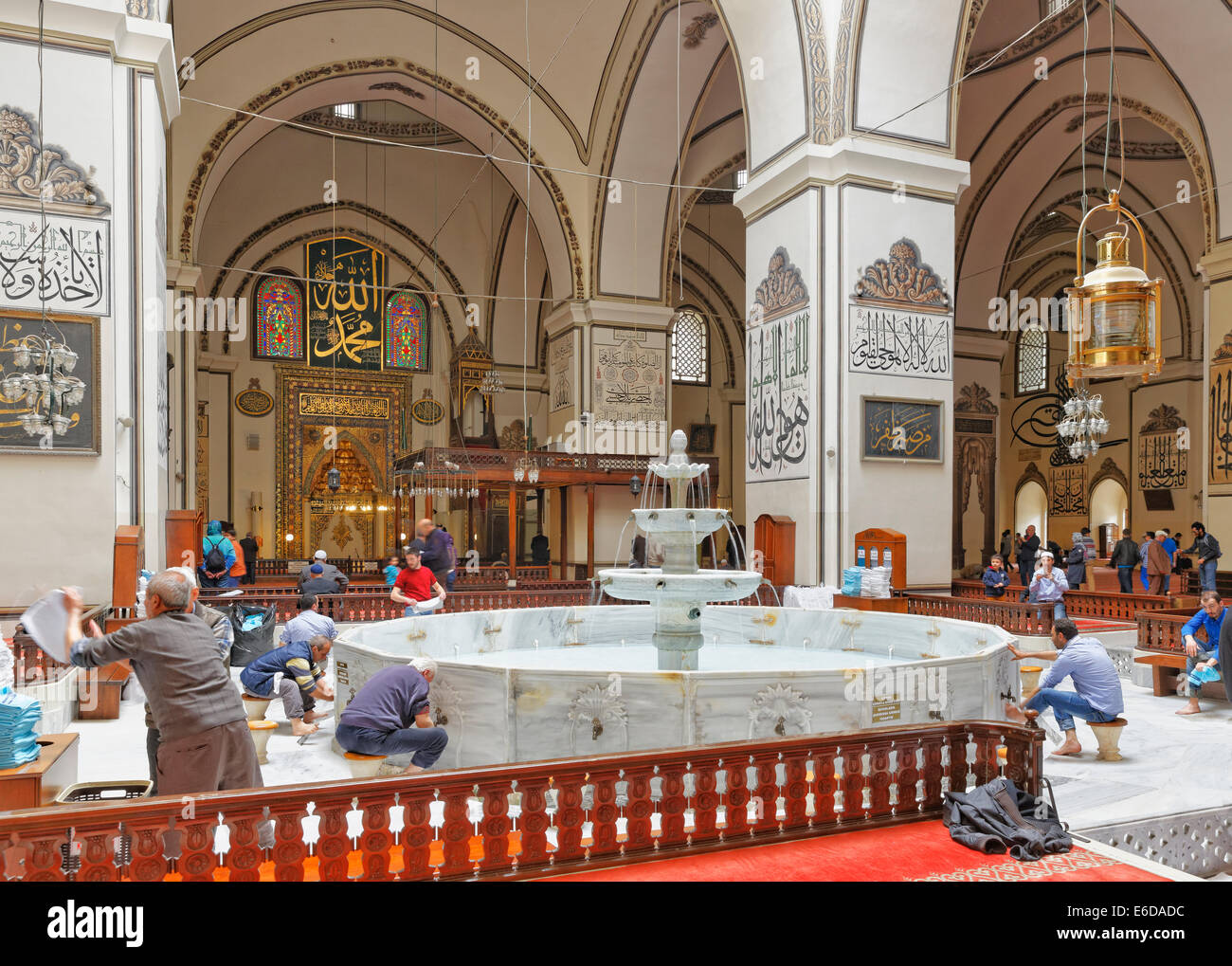 Turkey, Marmara Region, Bursa, Ablution fountain at Ulu Camii Stock ...