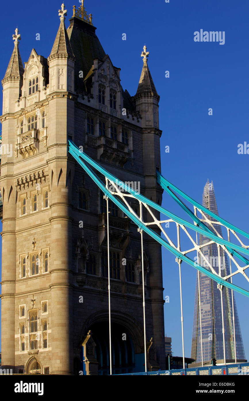 Tower Bridge & The Shard building at sunrise Stock Photo - Alamy