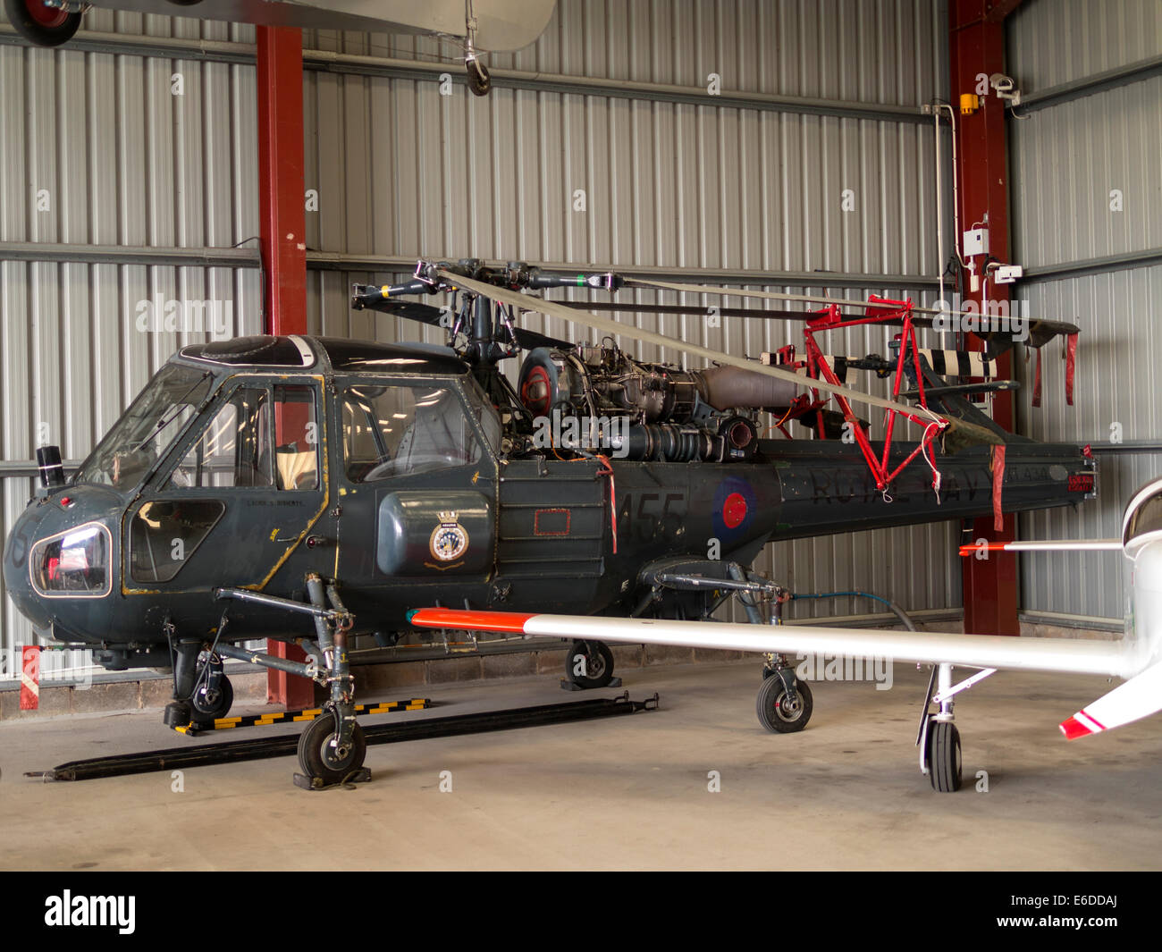 A Westland Wasp Royal Navy helicopter, a classic military aircraft at ...