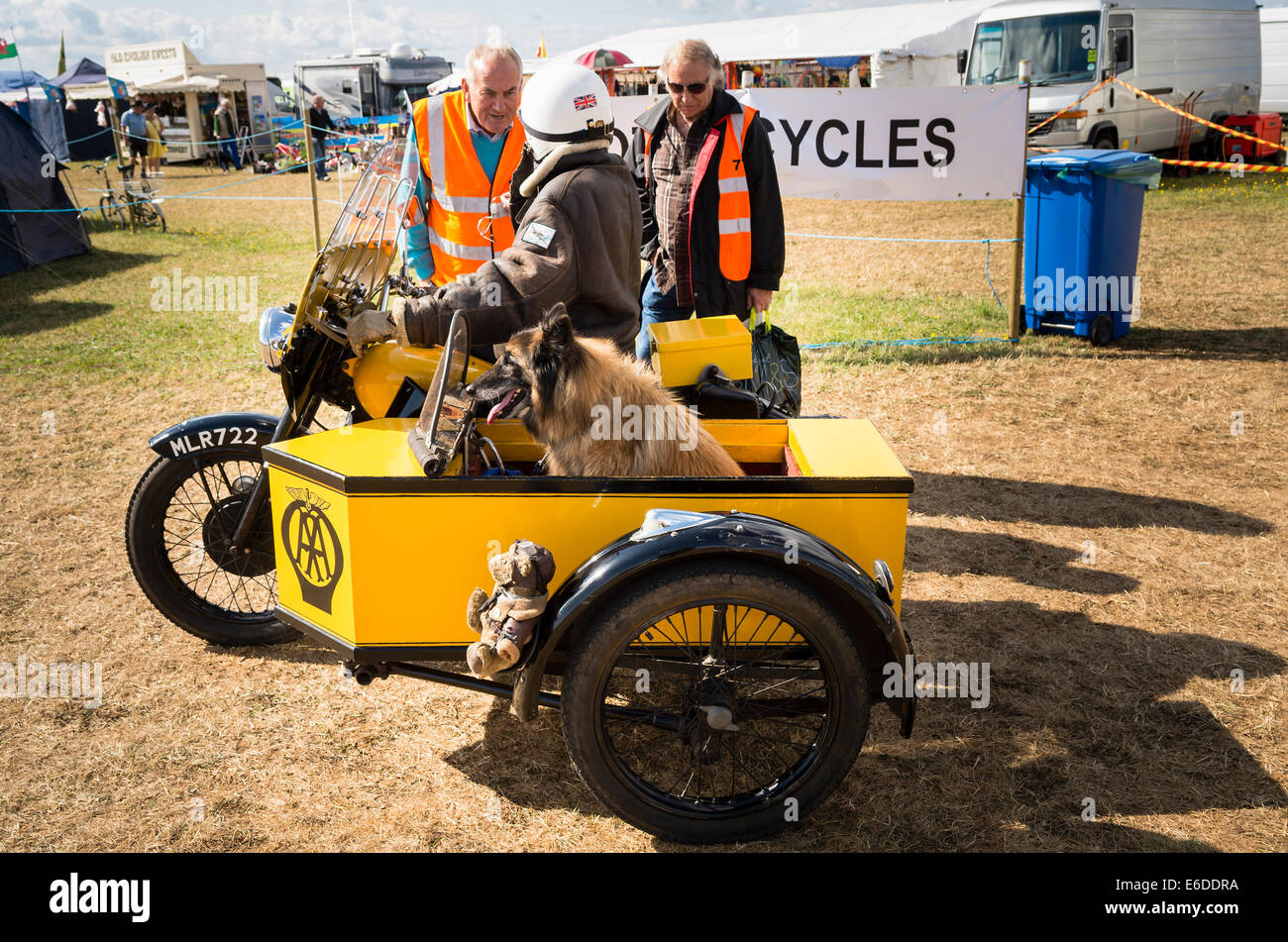 Old AA patrolman re-enactment at a country show in UK Stock Photo - Alamy