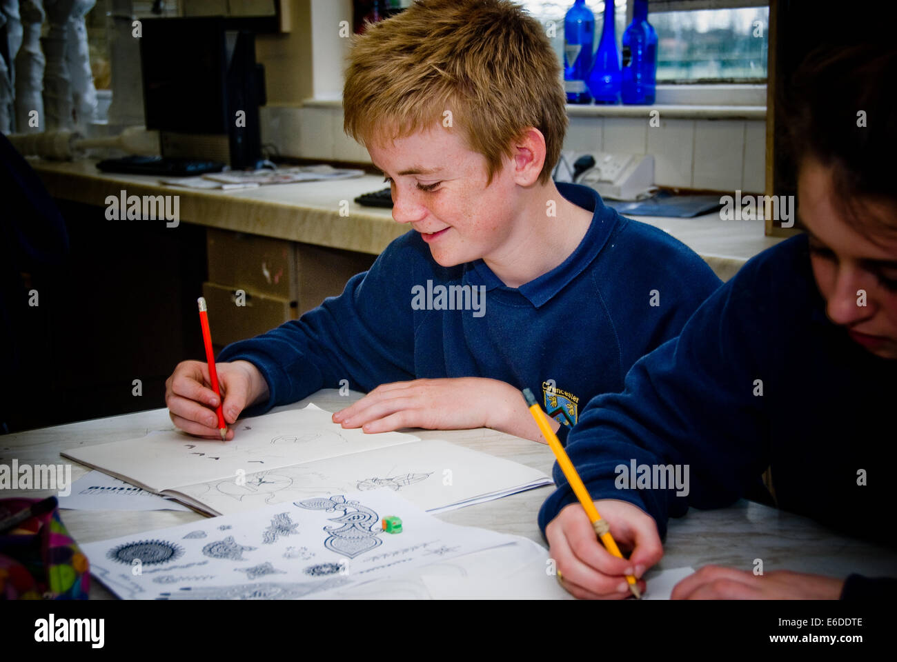Student students pupil drawing hi-res stock photography and images - Alamy