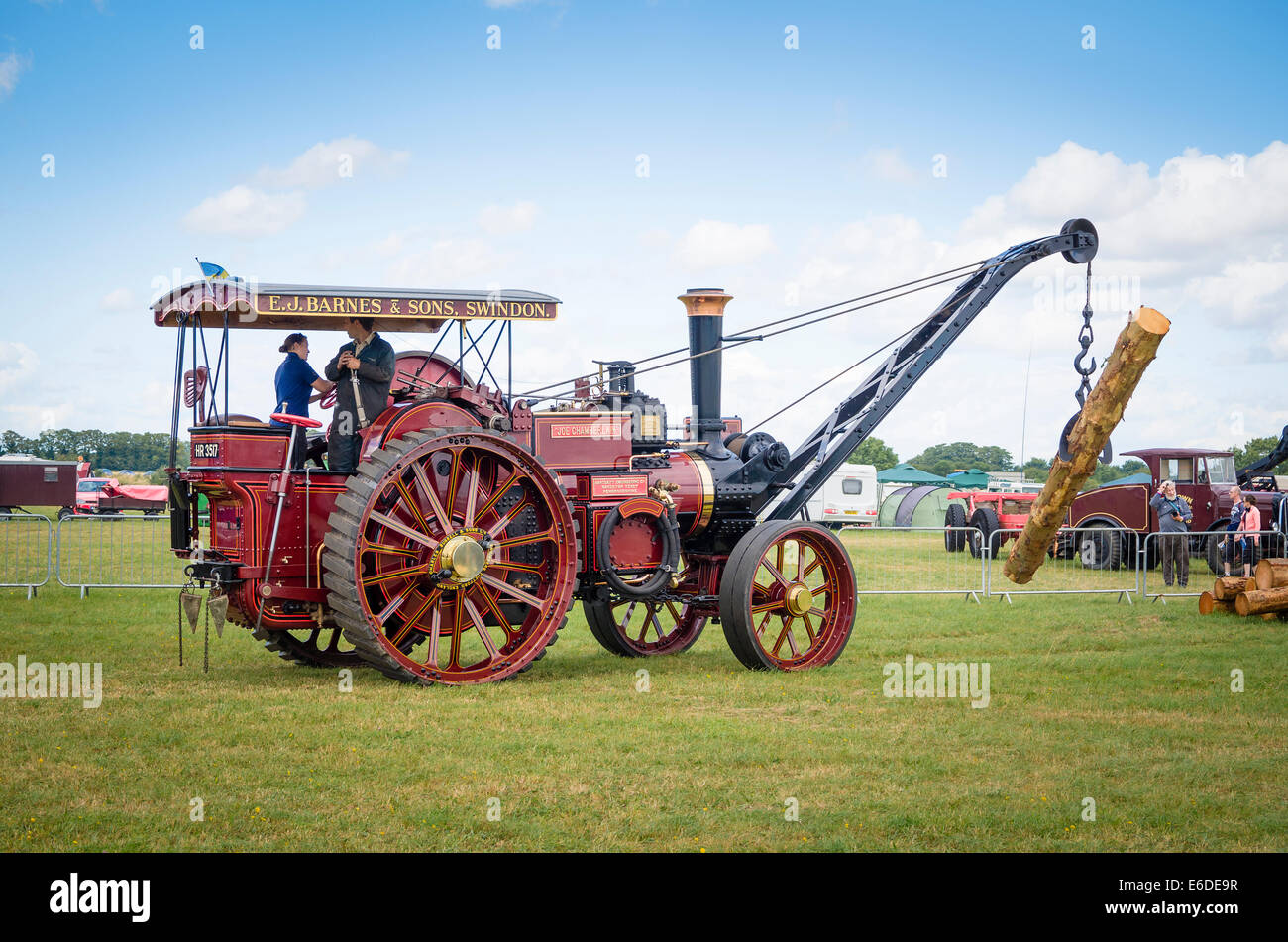 "Joe Chamberlain" working steam engine transporting timber for cutting ...