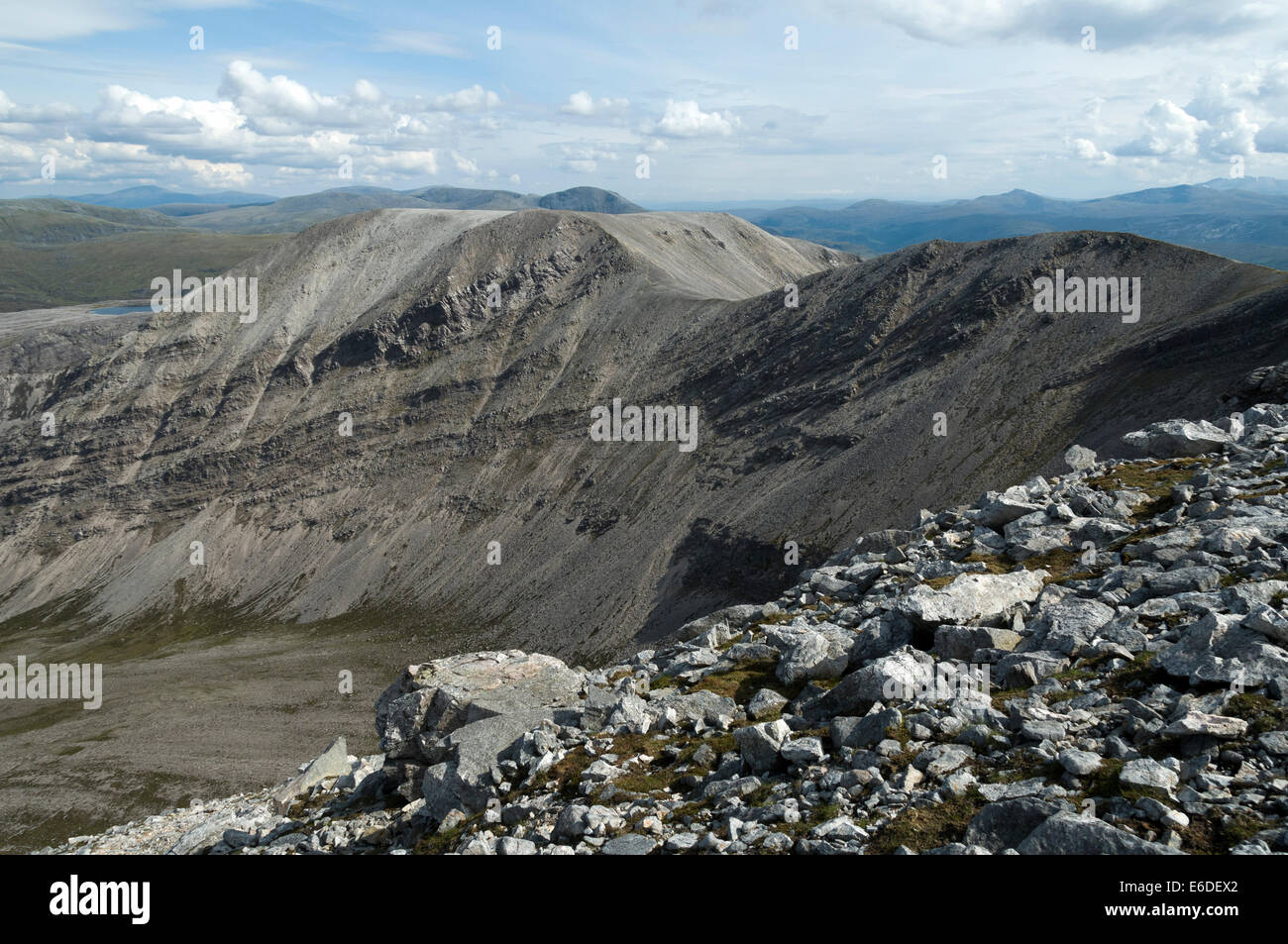 The south eastern summit of Arkle from the summit ridge, Sutherland ...