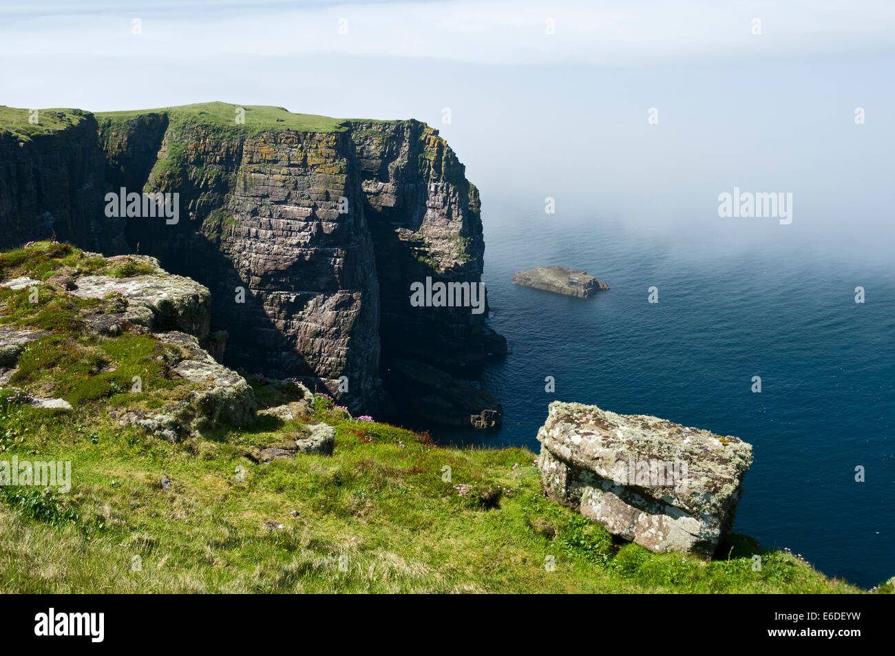 Cliffs on the western coast of Handa Island, Sutherland, Scotland, UK ...