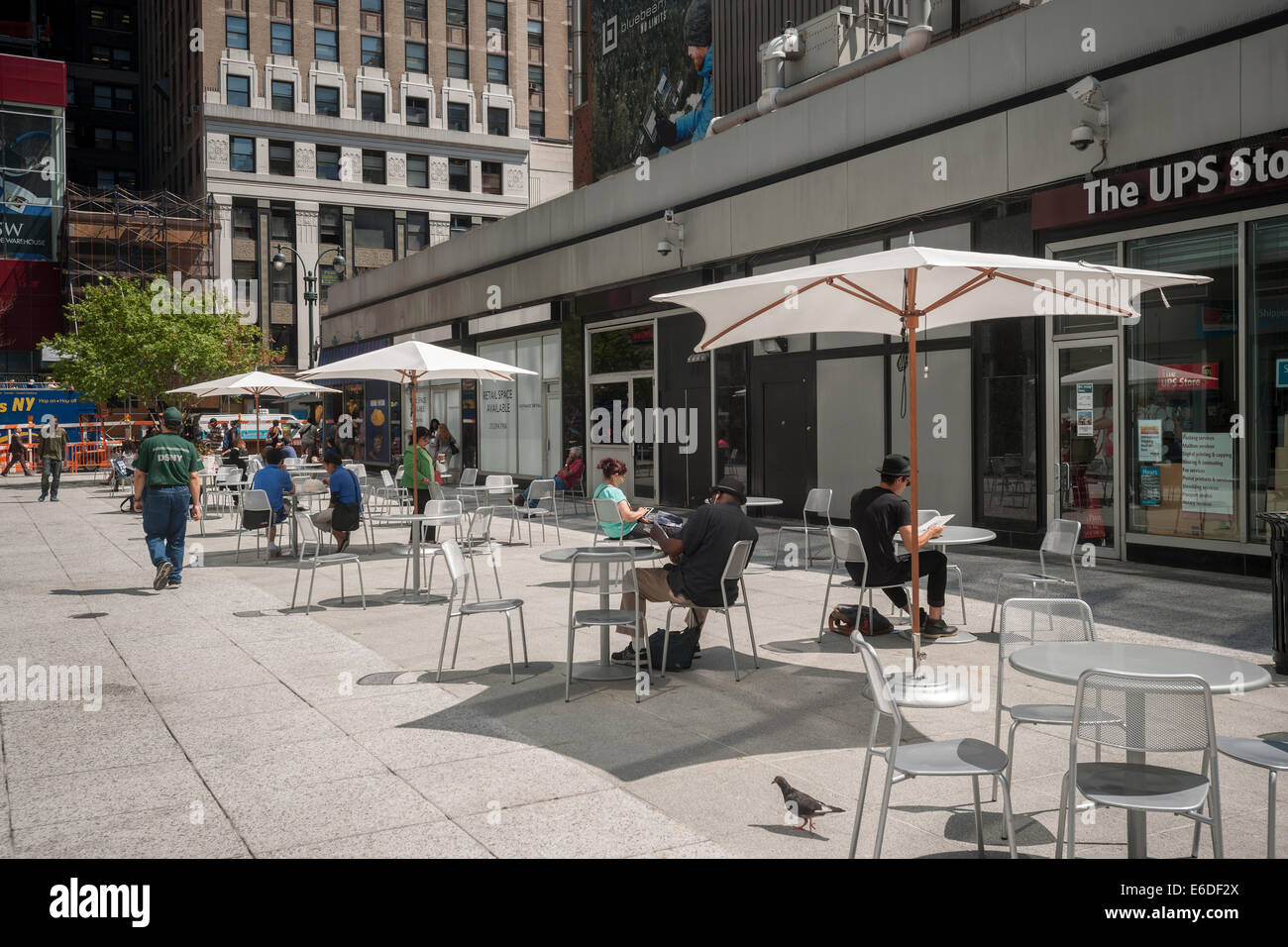 The newly renovated Penn Plaza East, privately owned public space (pops ...