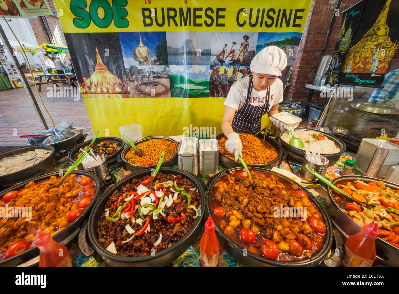 England, London, Tower Hamlets, Brick Lane, Brick Lane Market Food ...
