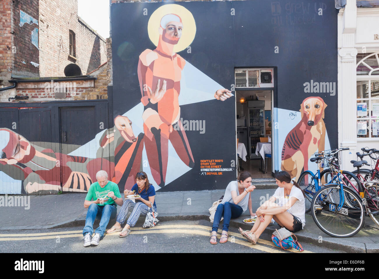 England, London, Tower Hamlets, Brick Lane, Wall Art Stock Photo - Alamy