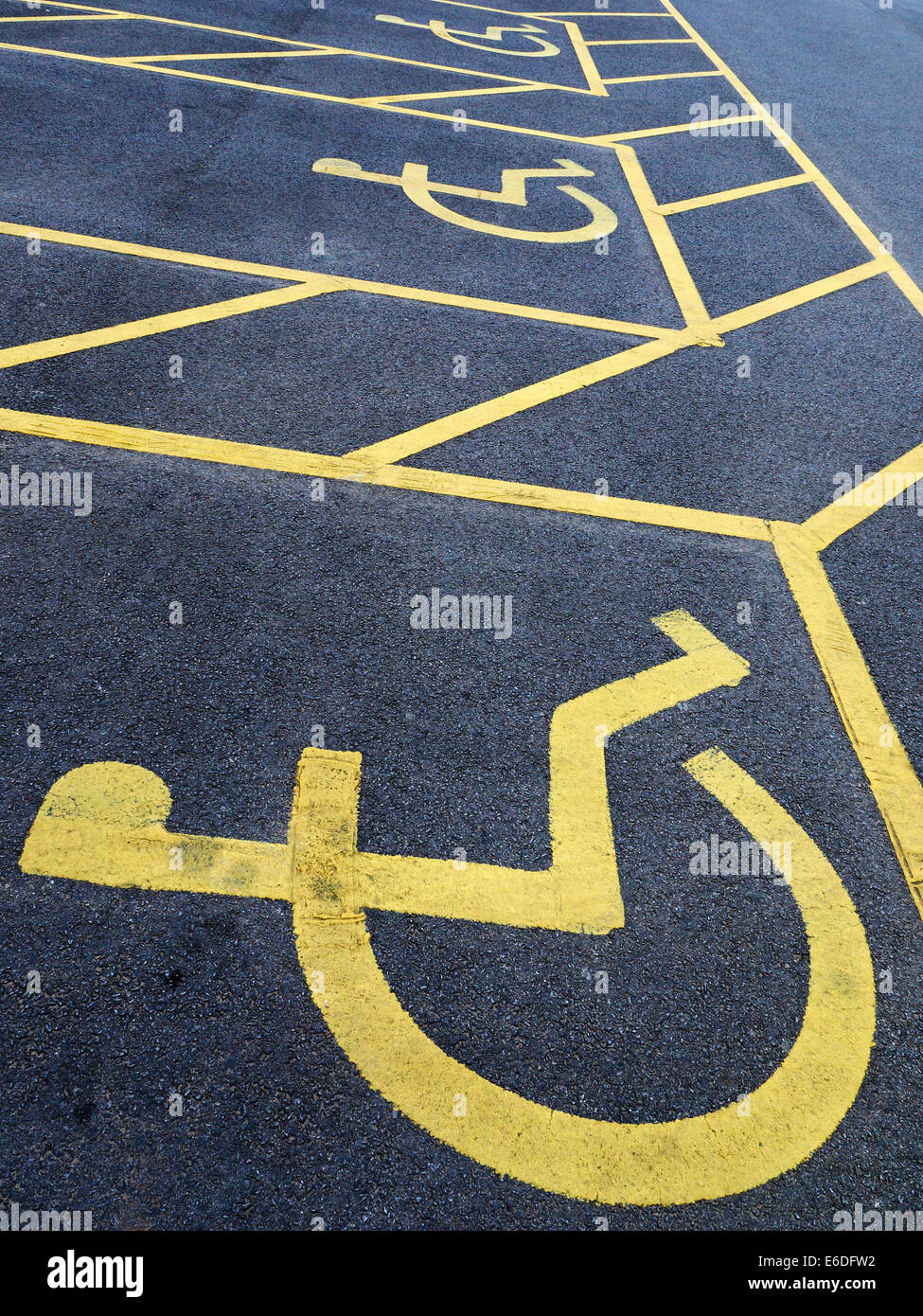 Disabled car parking bay painted hi-res stock photography and images ...