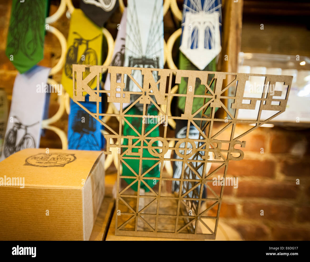 A paper engineered "Kentile Floors" sculpture by Boundless Brooklyn is ...