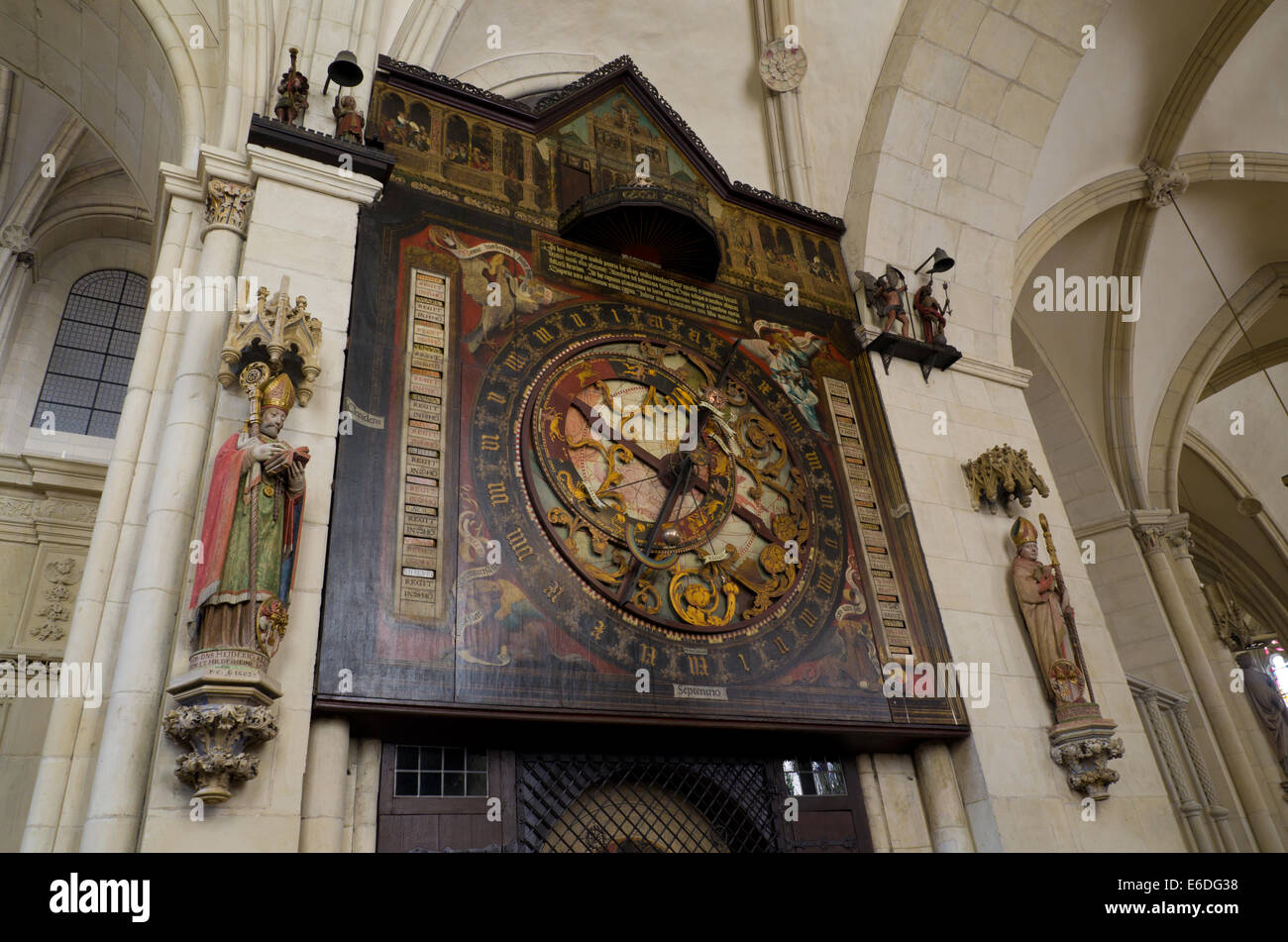 astrological clock in the munster cathedral, built 1540-43 Stock Photo ...