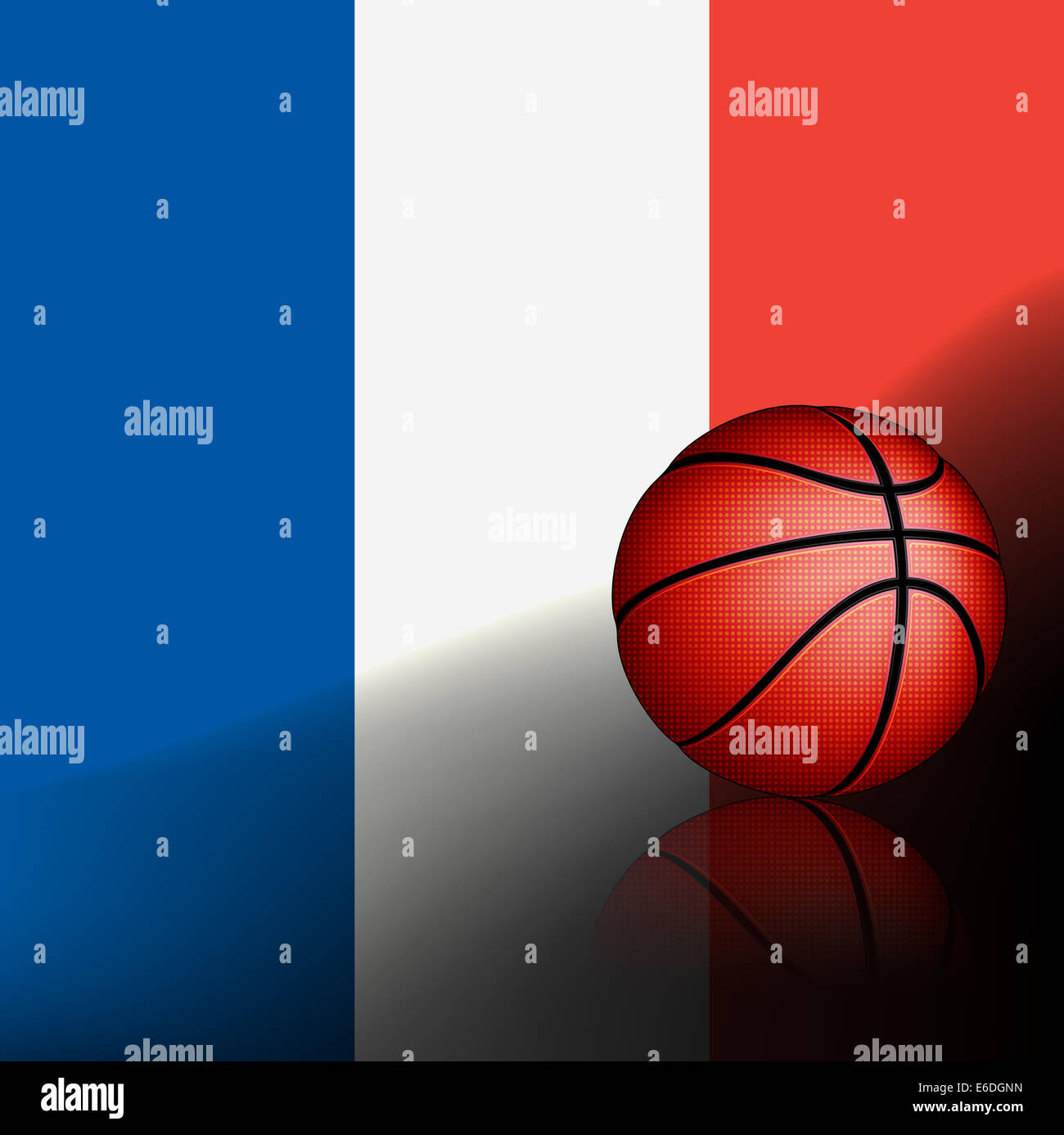 French basket ball, vector Stock Photo - Alamy