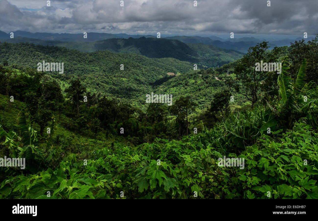 Mountainous scenery at Pai, Mae Hong Sorn province, Thailand Stock ...