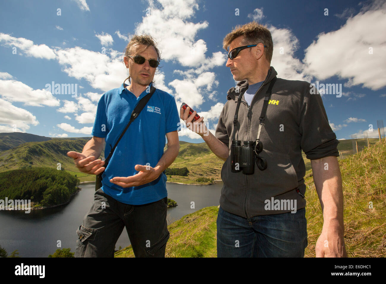 An RSPB warden above Haweswater in the Lake District, UK Stock Photo ...