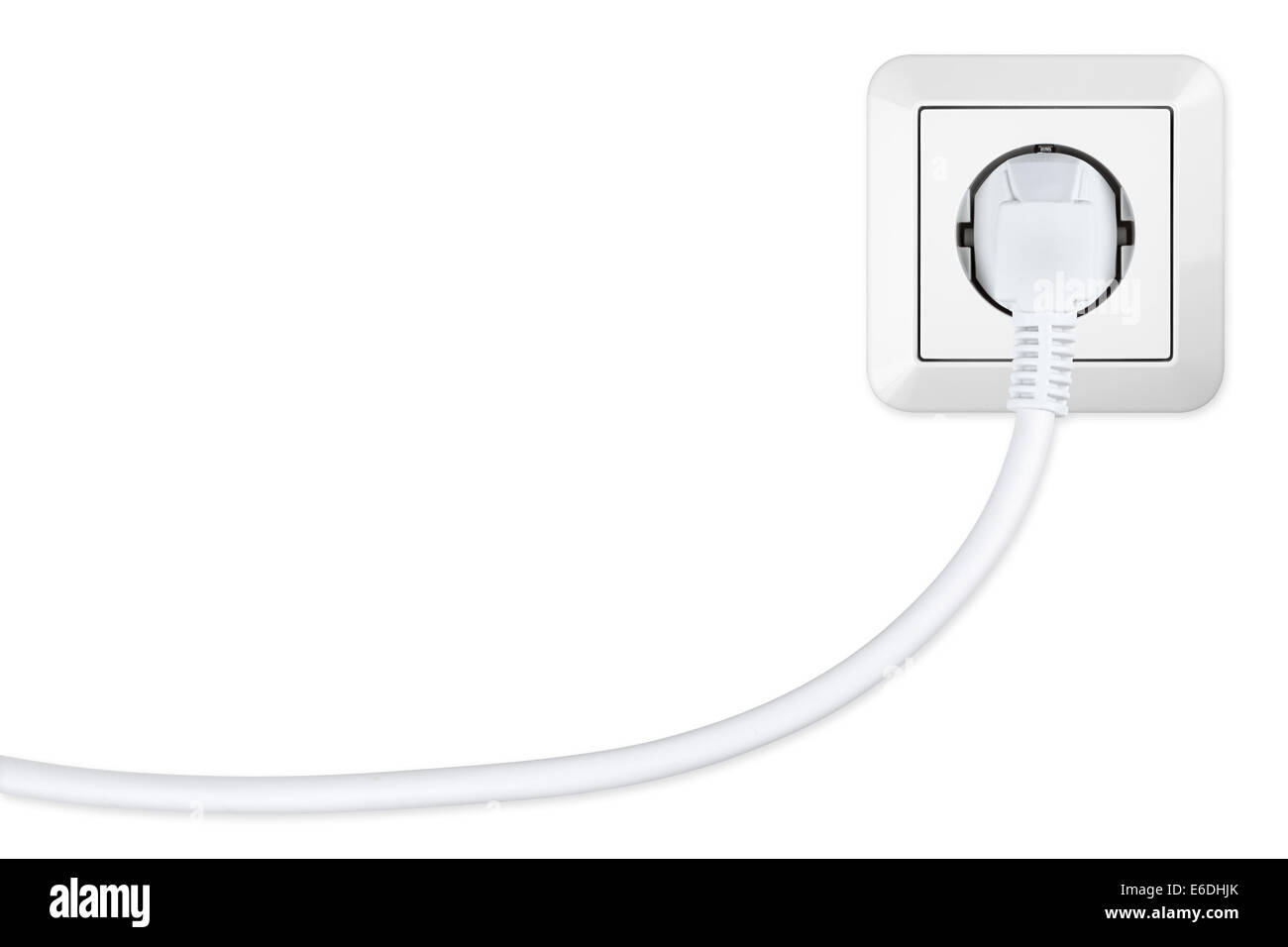 isolated european power socket with plug Stock Photo - Alamy