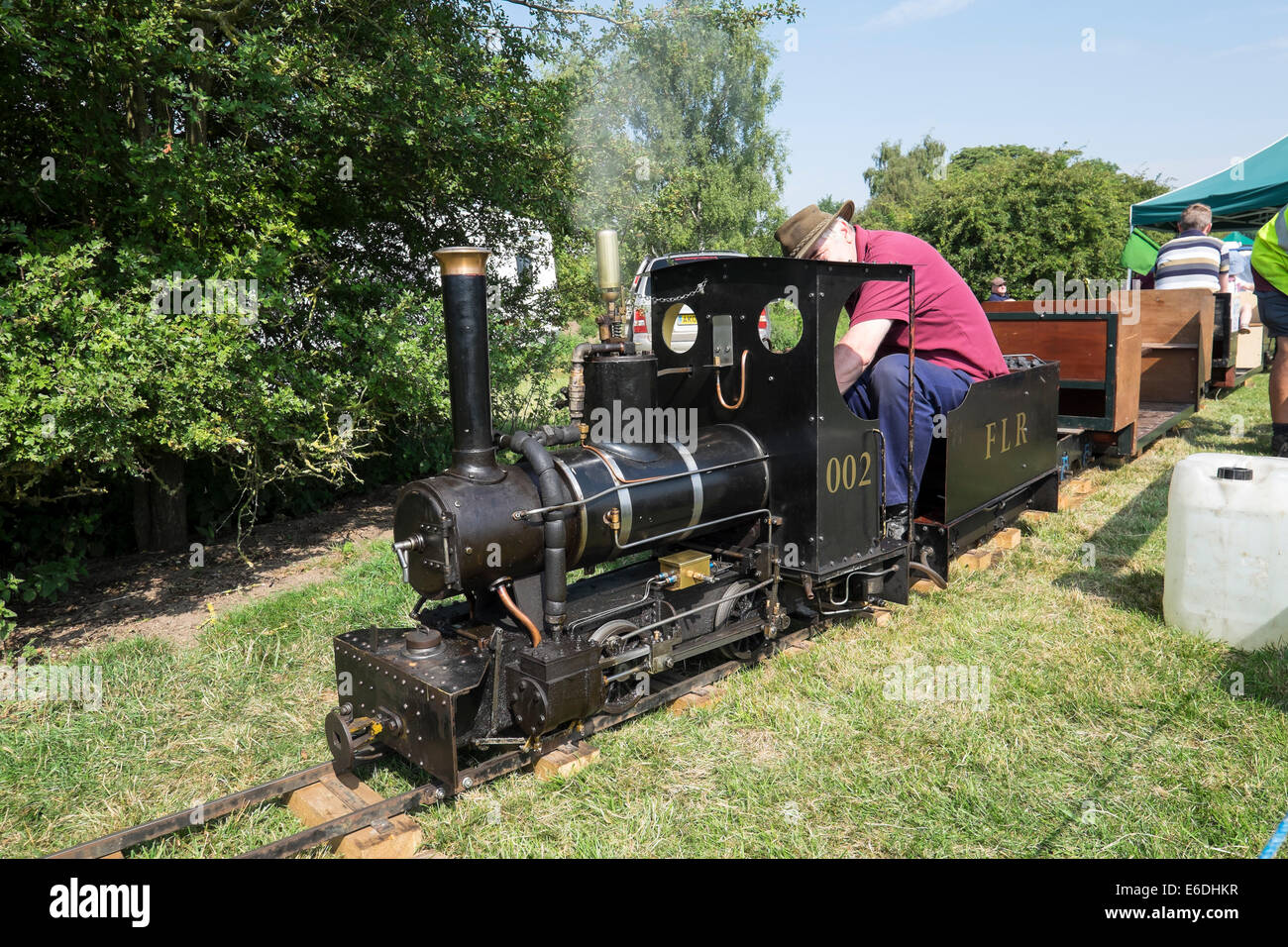 Fenland Light Railway miniature steam engine and passenger carriages at ...