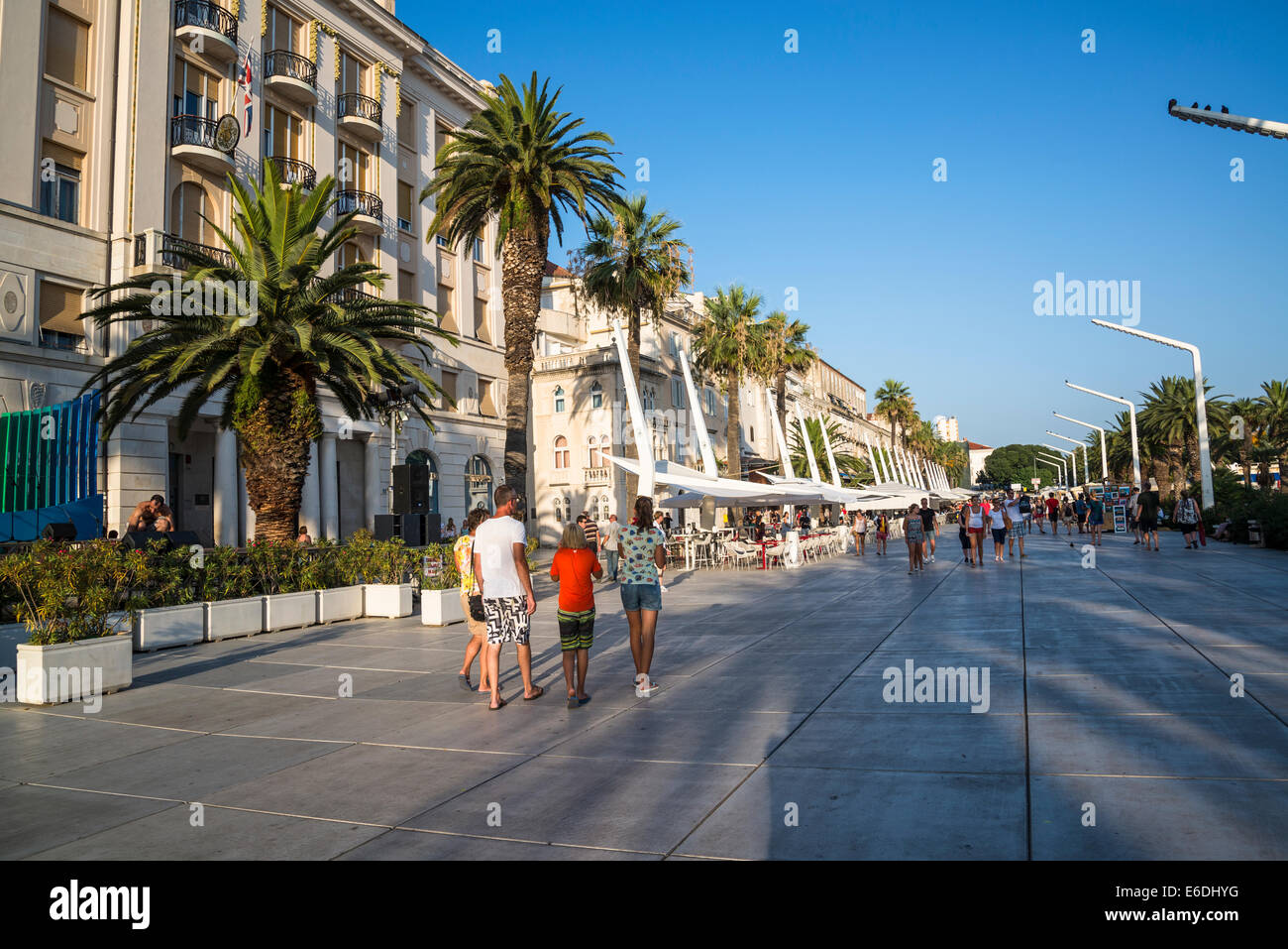Riva, seaside promenade, Split, Croatia Stock Photo - Alamy