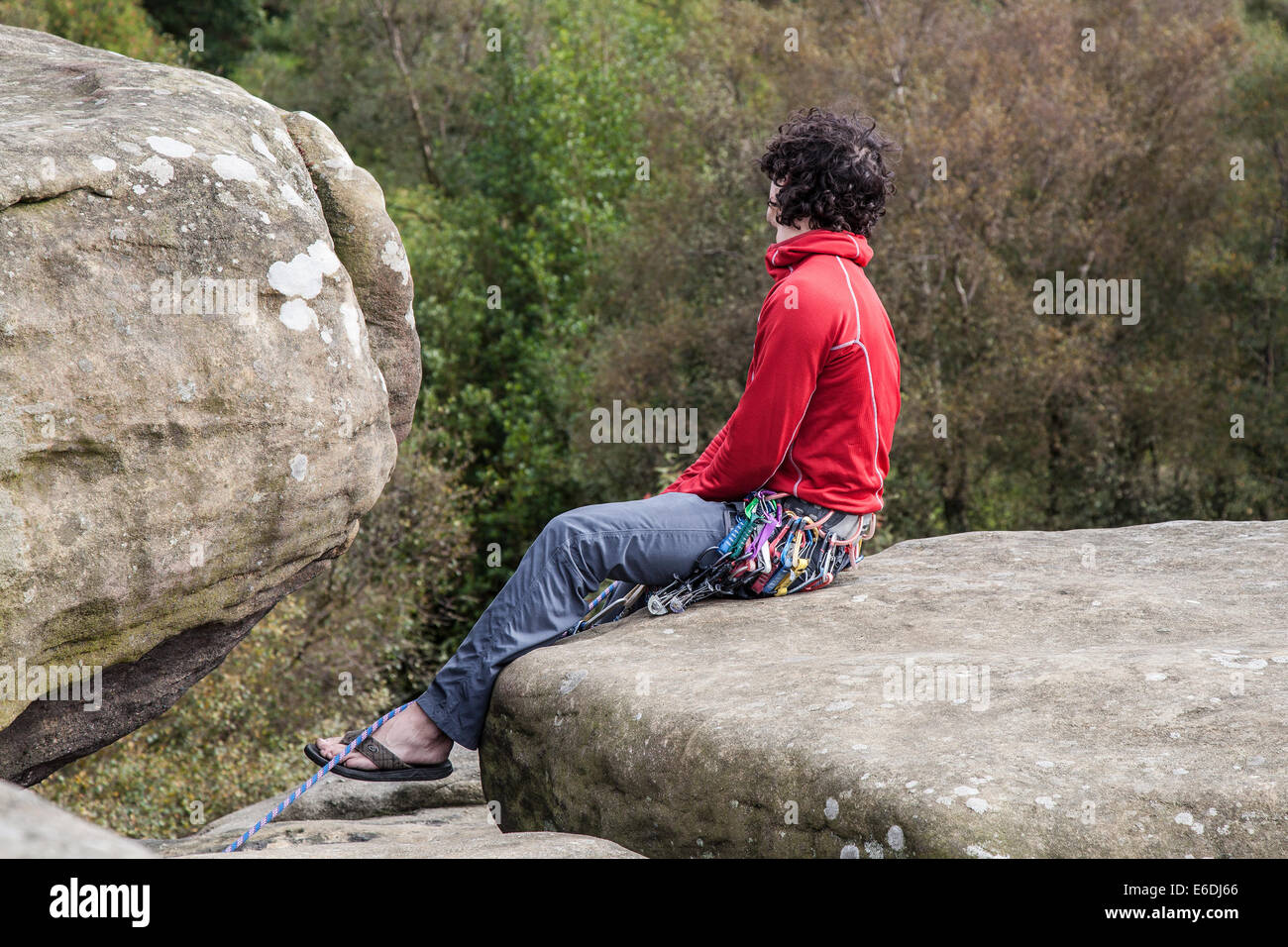 Brimham Rocks balancing natural rock formations in North Yorkshire ...