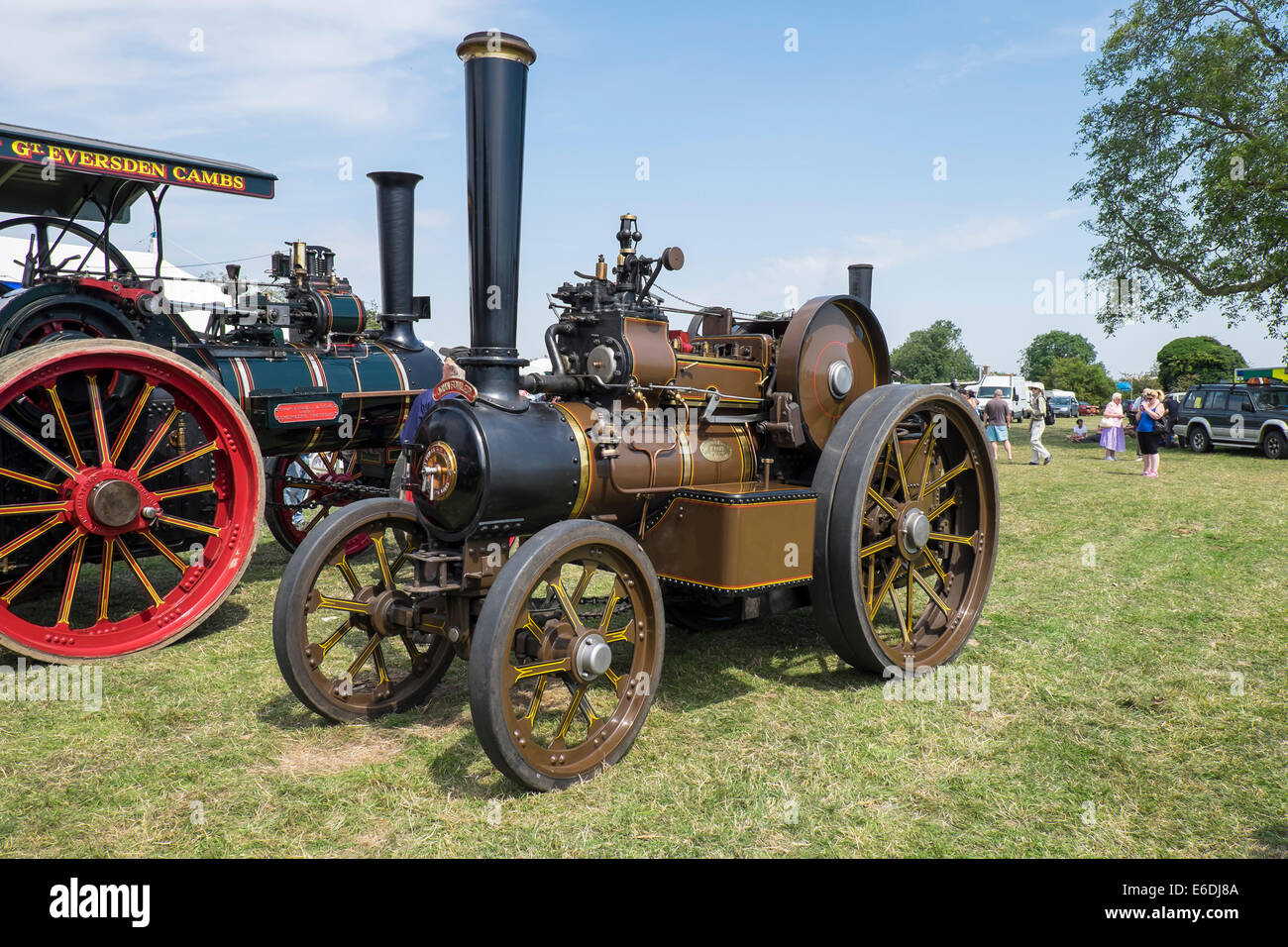 Veteran John Fowler 5 ton steam traction engine brown livery at Stow ...