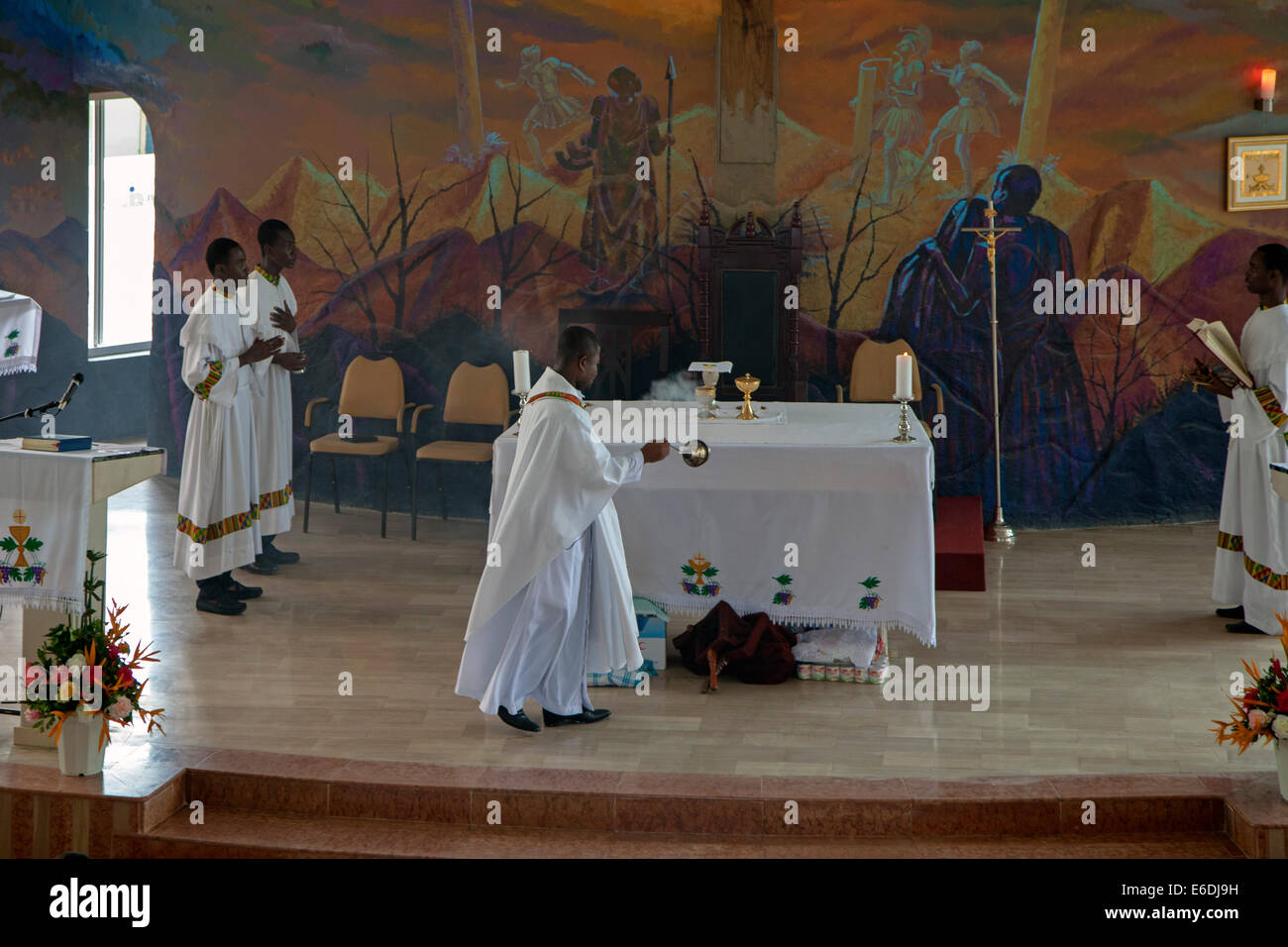 Sunday service at St.James Catholic church, Osu, Ghana, Africa Stock ...