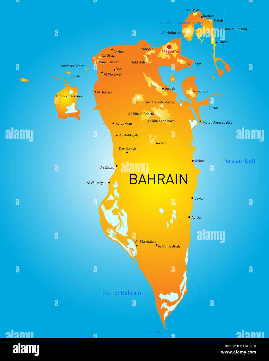 Map of manama hi-res stock photography and images - Alamy