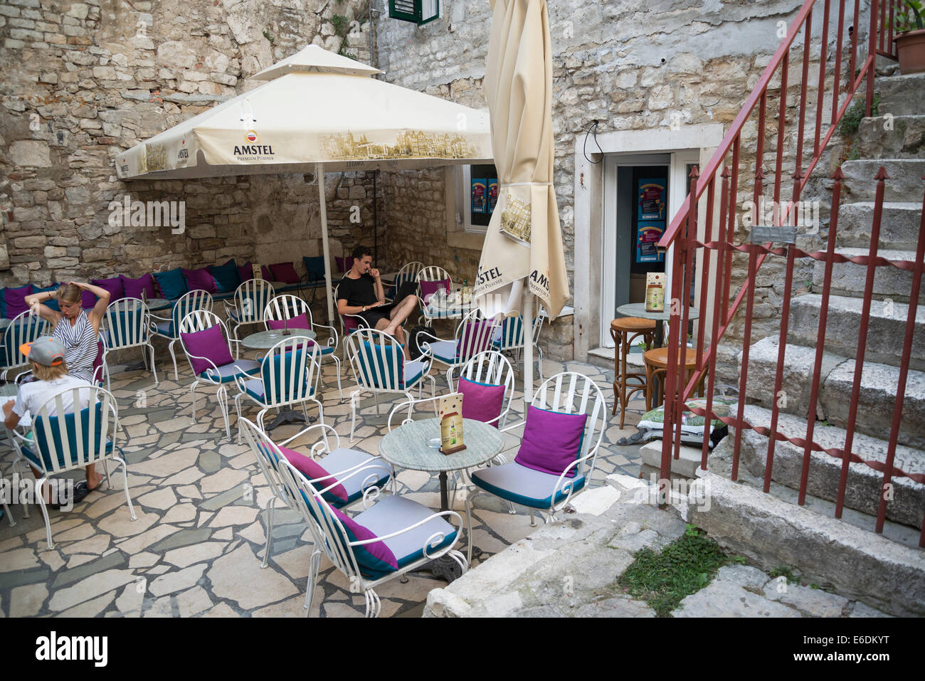 Little square cafe old town hi-res stock photography and images - Alamy