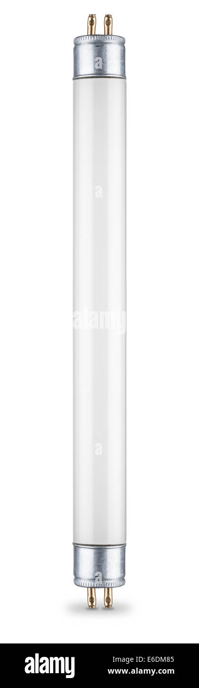 fluorescent light tube on white background Stock Photo - Alamy
