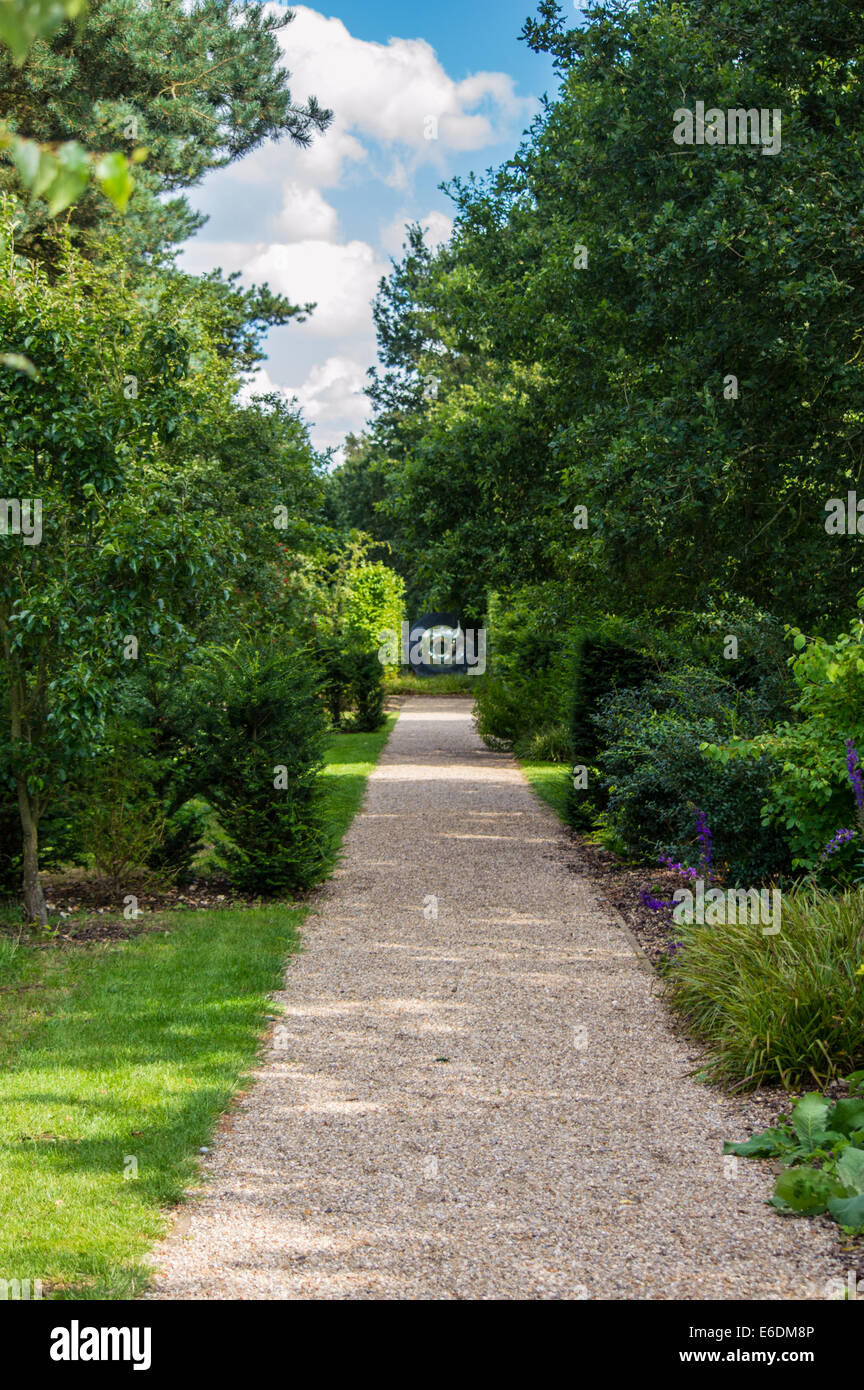 Pathway through beautiful nature park in Norfolk Stock Photo - Alamy
