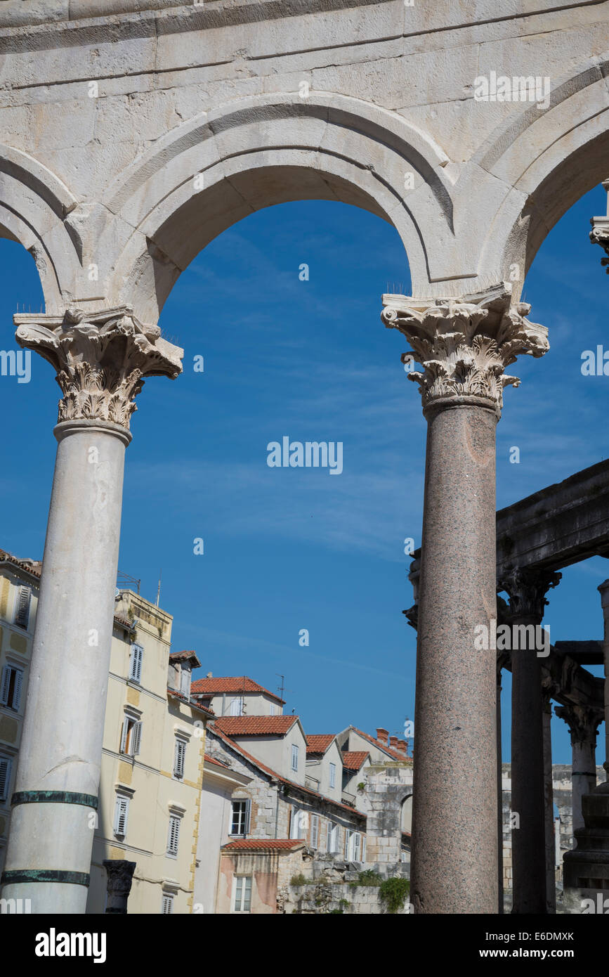 Peristyle arches, Diocletian's Palace, Split, Croatia Stock Photo - Alamy