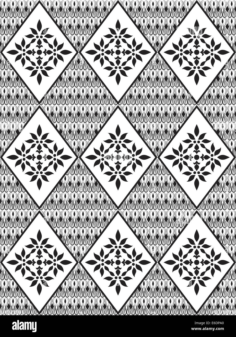Butterfly cute seamless pattern Black and White Stock Photos & Images ...