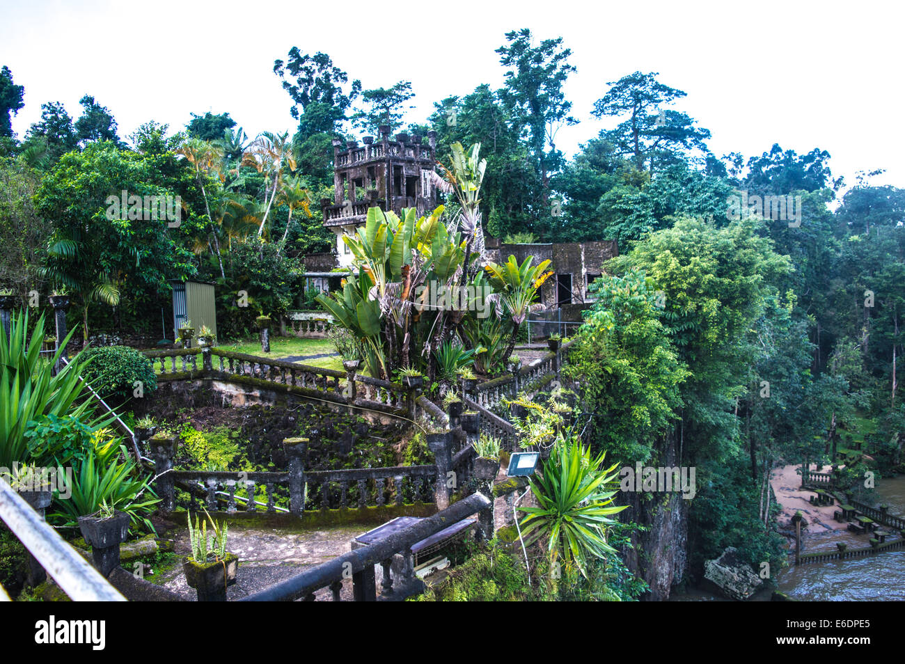 Stunning Spanish castle in the beautiful Paronella Park Stock Photo - Alamy