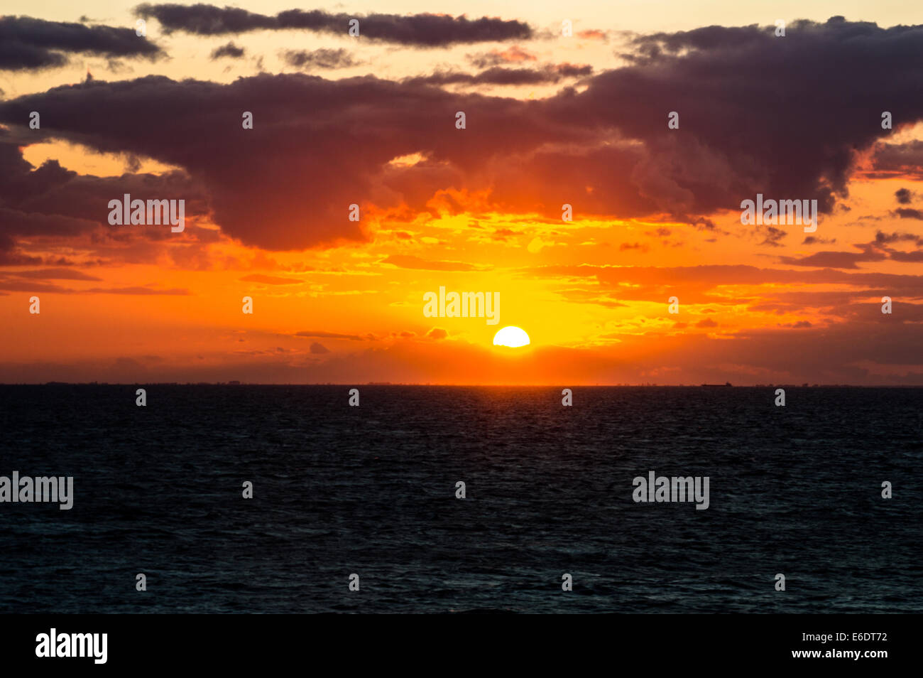 Beautiful Sunset in Hunstanton, Norfolk over the sea Stock Photo - Alamy