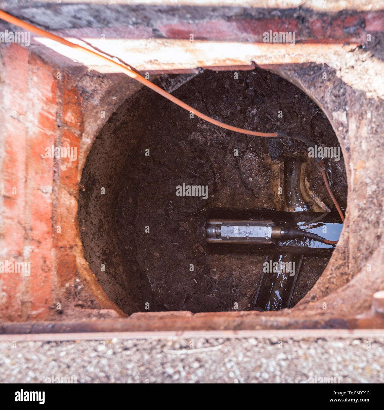 A remote control camera with wheels which drives up the sewer pipes ...