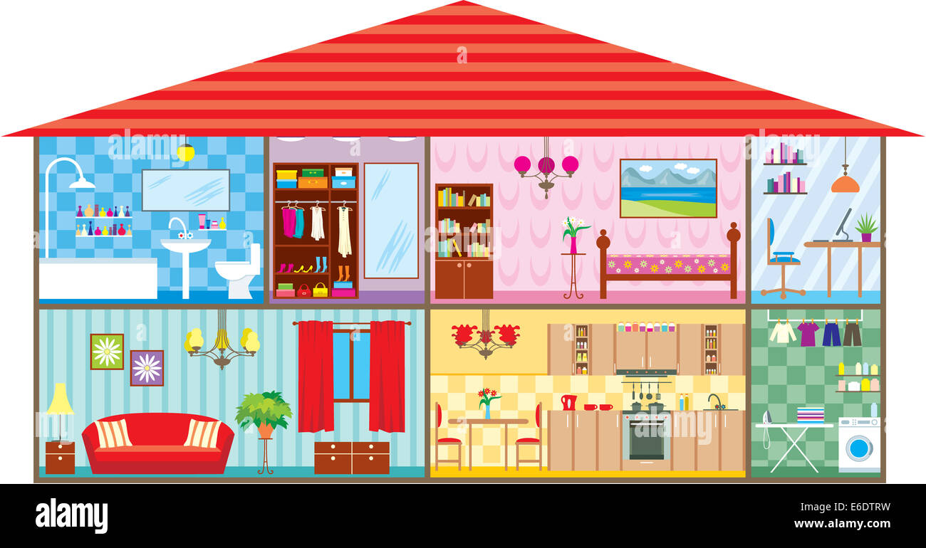 House in a cut Stock Photo - Alamy