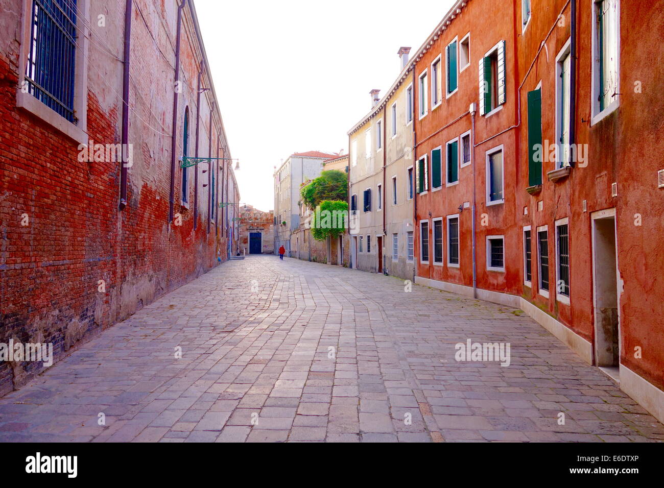 Red buildings in Venice, Italy Stock Photo - Alamy