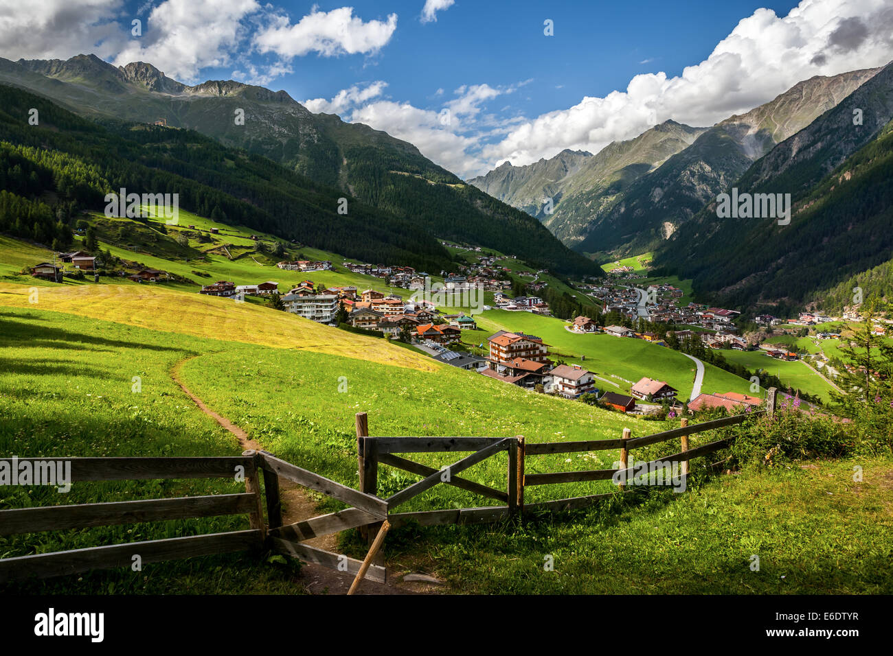 General view of Soelden off-season in summer Stock Photo - Alamy