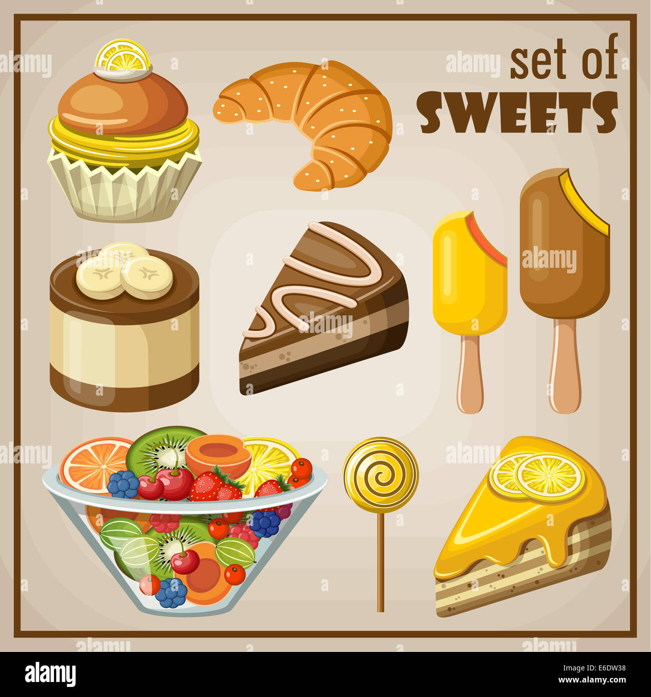 Set of sweets Stock Photo - Alamy